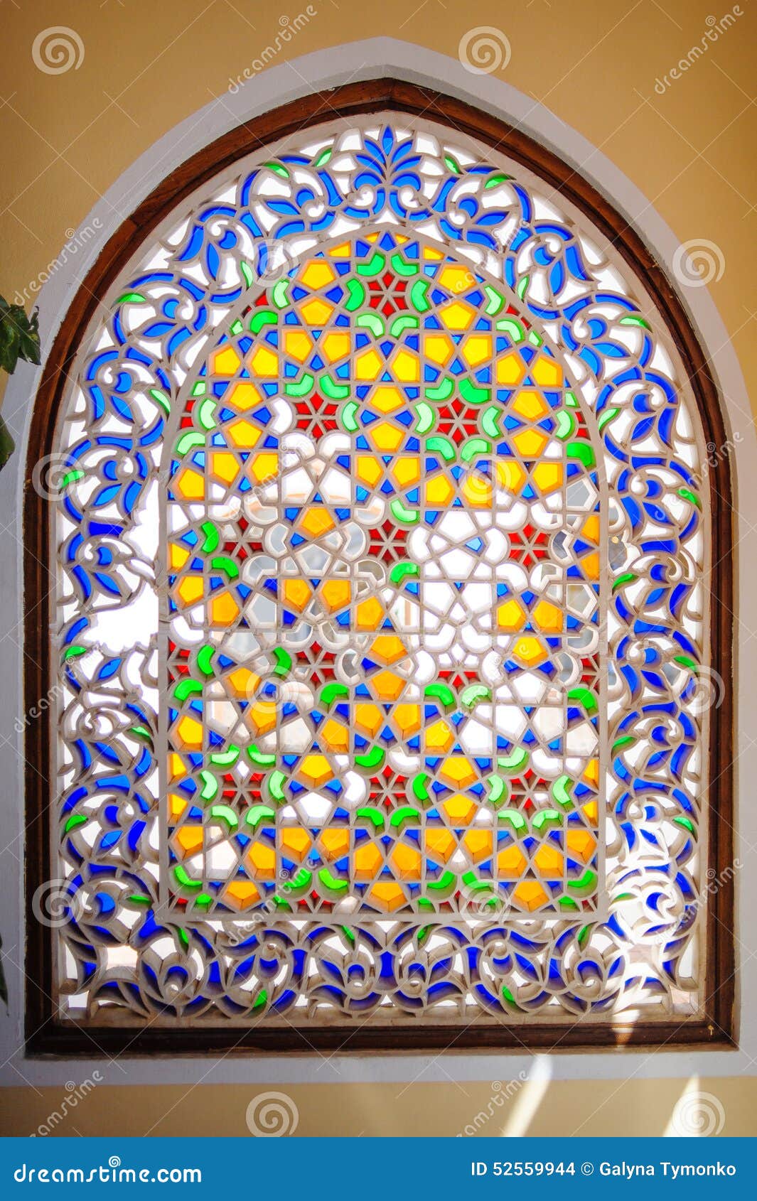 Beautiful Mosaic Window in Oriental Style Stock Photo - Image of arab ...