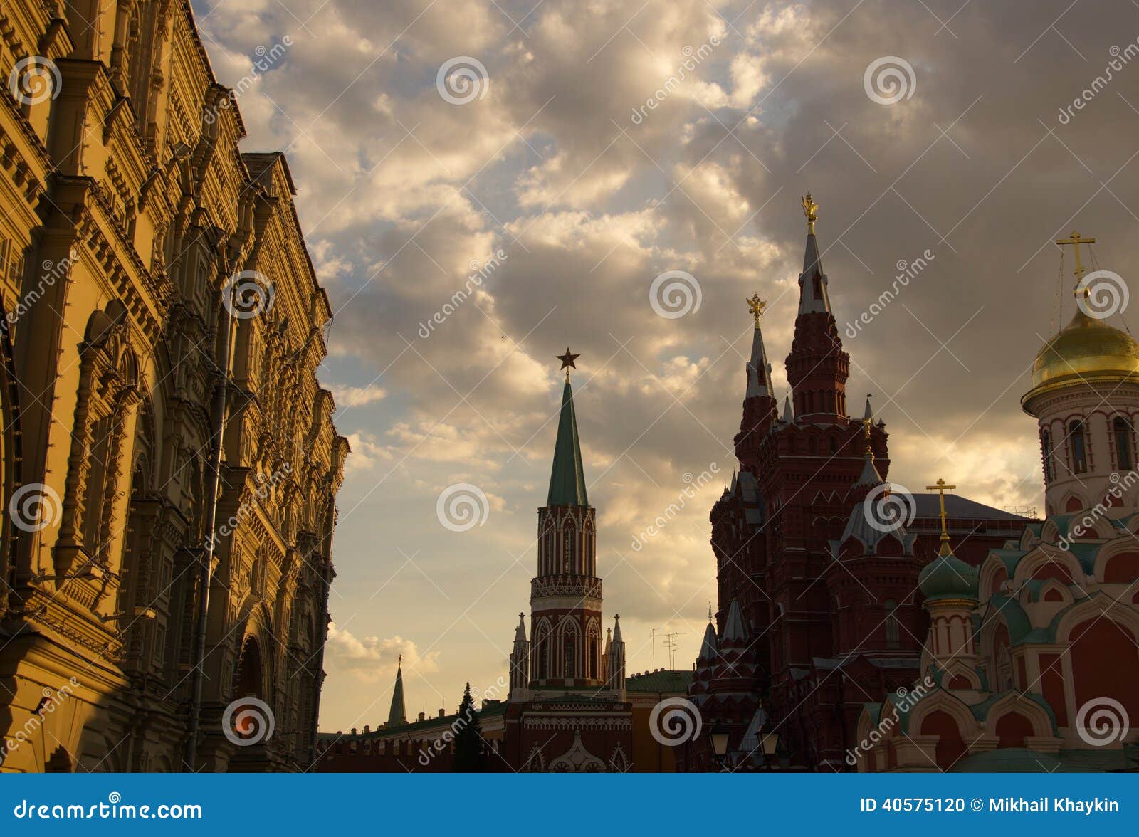 Beautiful Moscow stock photo. Image of clouds, kremlin - 40575120