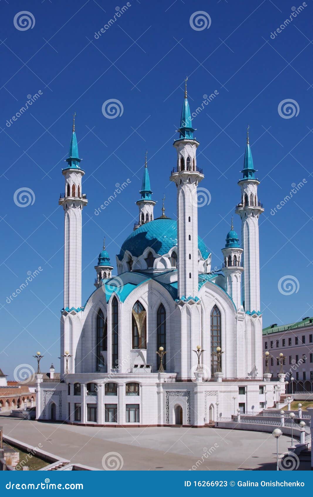 The Beautiful Mosque is in City Kasan Stock Image - Image of park ...