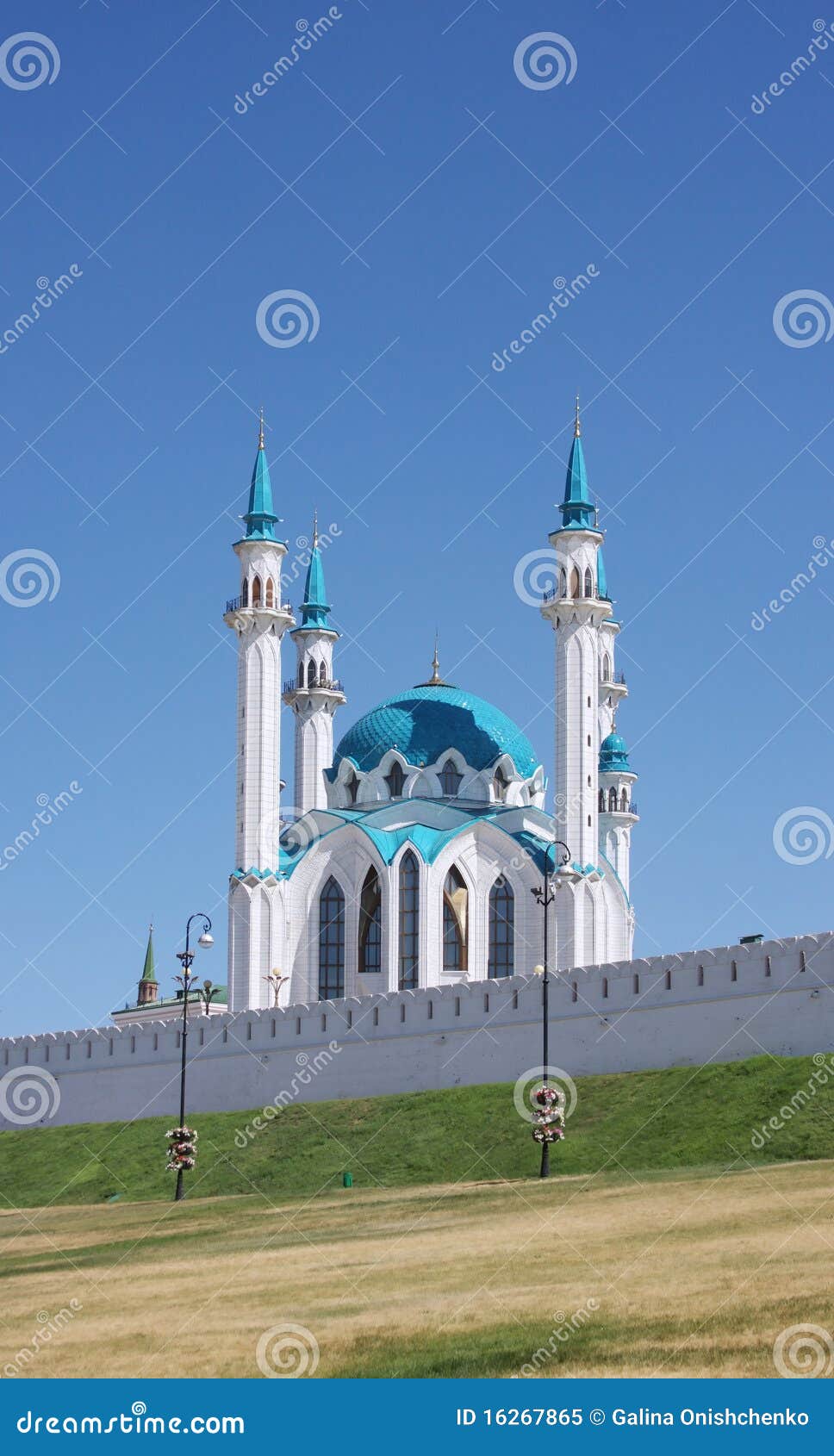 The Beautiful Mosque is in City Kasan Stock Image - Image of islam ...