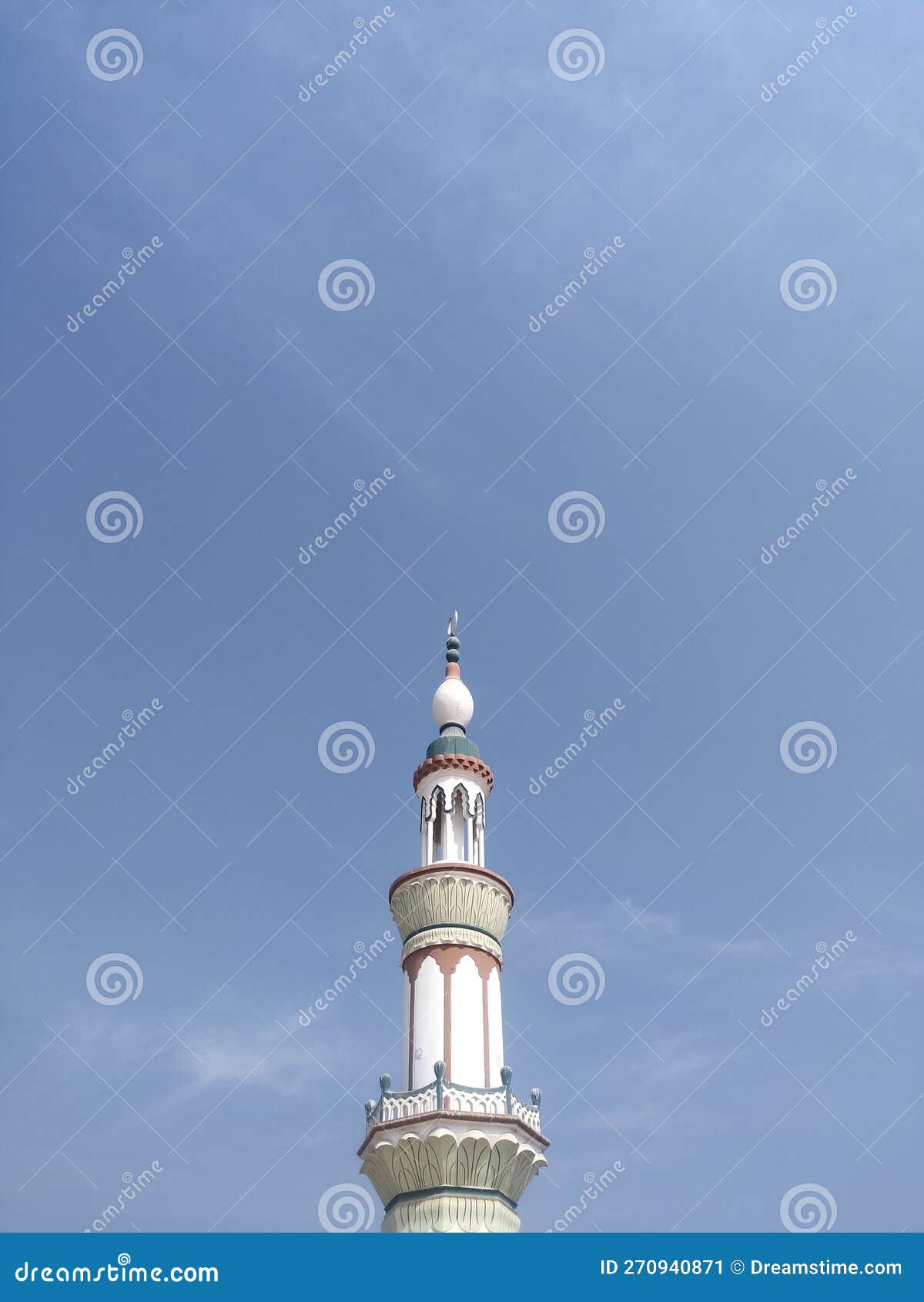 The Beautiful Mosque Minaret Pakistan Stock Image - Image of pray ...