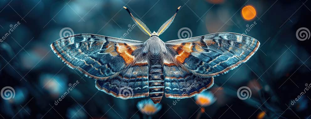Beautiful Moth Background stock illustration. Illustration of spring ...