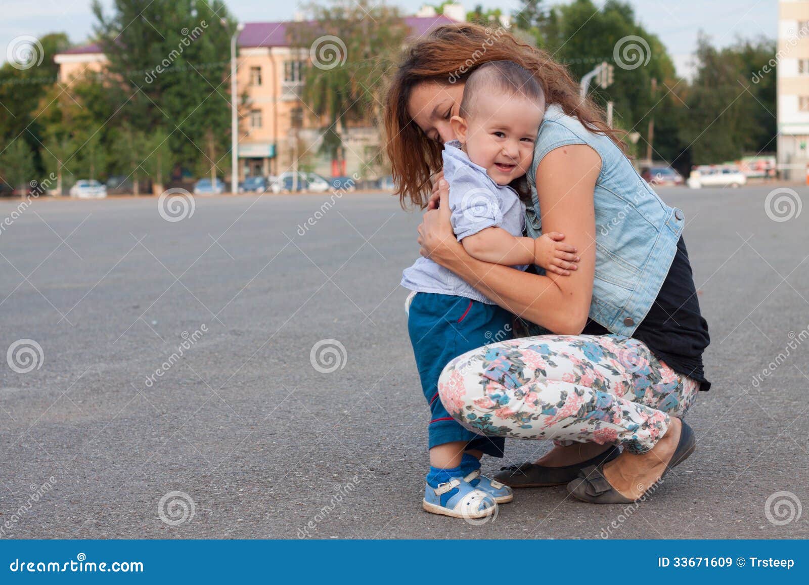 Beautiful Mother Hugging Her Son Stock Image - Image of affectionate ...