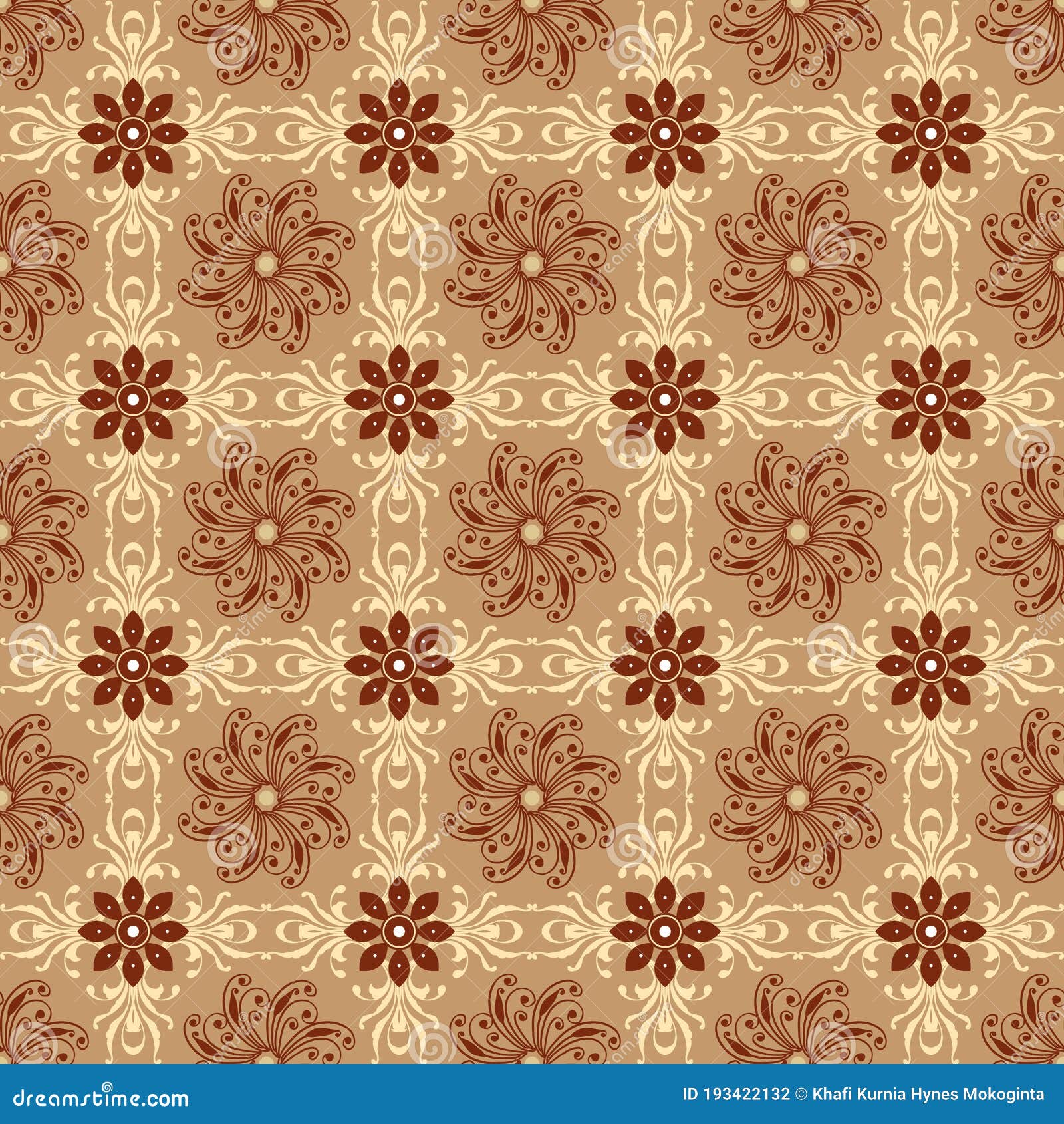 Beautiful Motifs Of Parang Batik With Simple Color Design Royalty-Free ...
