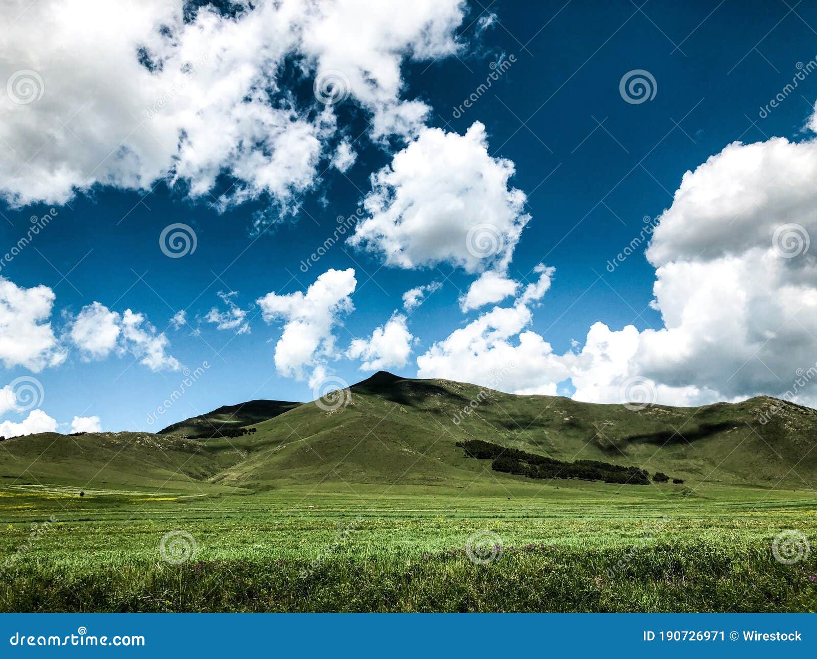Beautiful Mount Scene Under the Blue Sky Stock Image - Image of ...