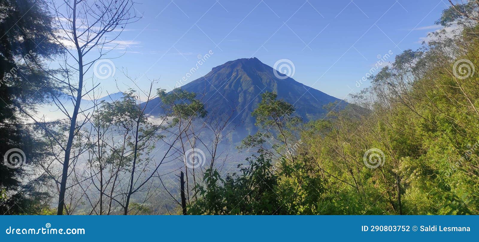 Beautiful Mount Sumbing stock photo. Image of beautiful - 290803752
