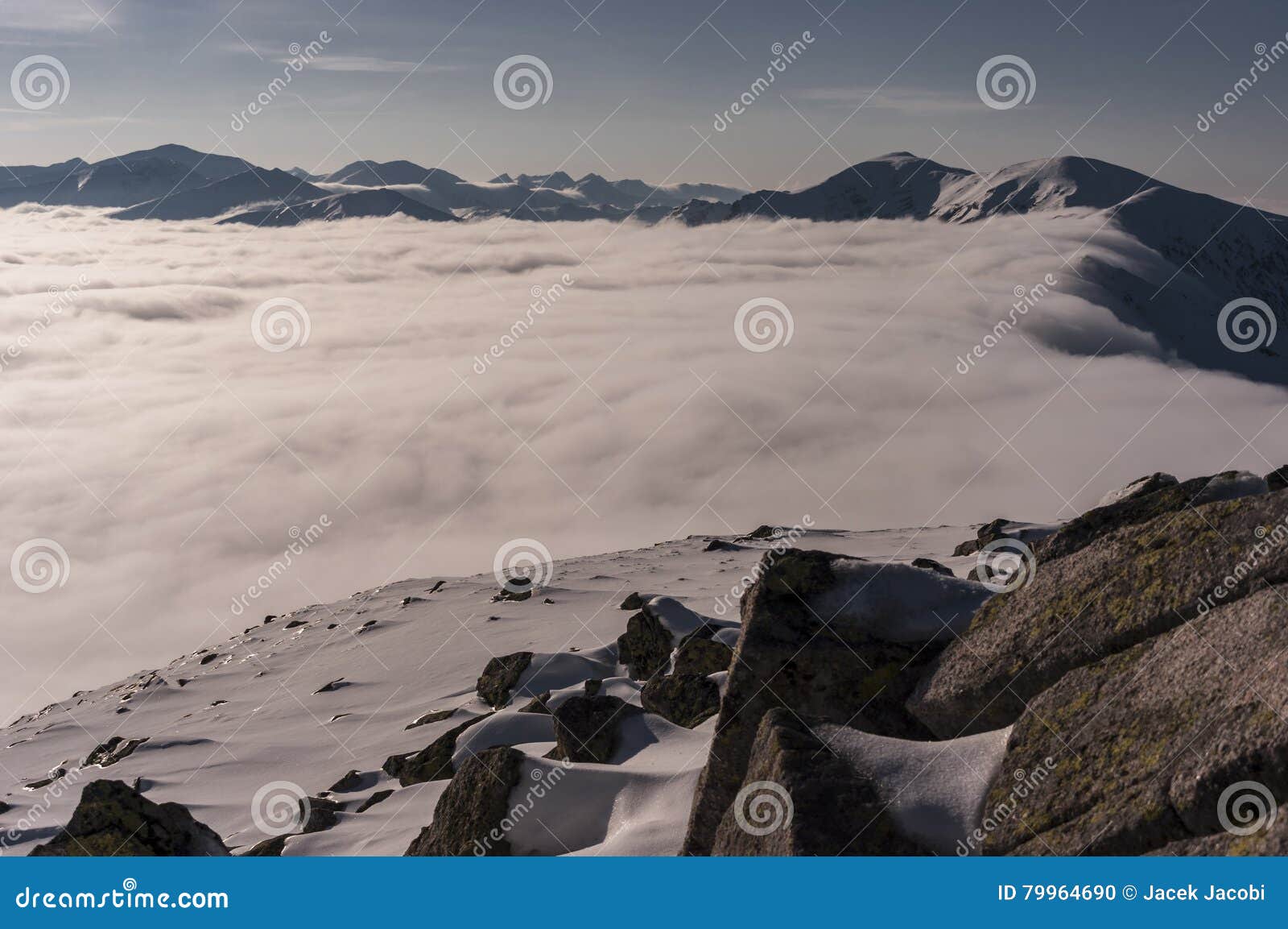 Beautiful Mountain Landscape during Inversion Stock Photo - Image of ...