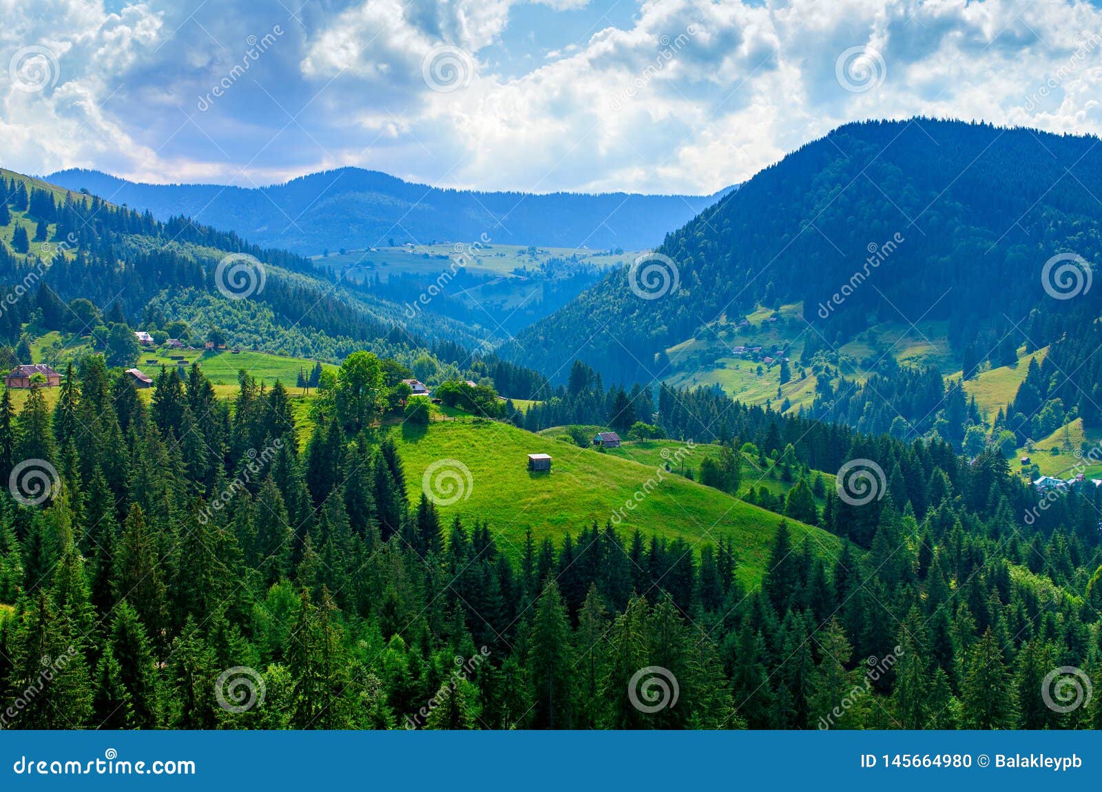 Beautiful Mountain Landscape, Meadow Stock Photo - Image of grass ...