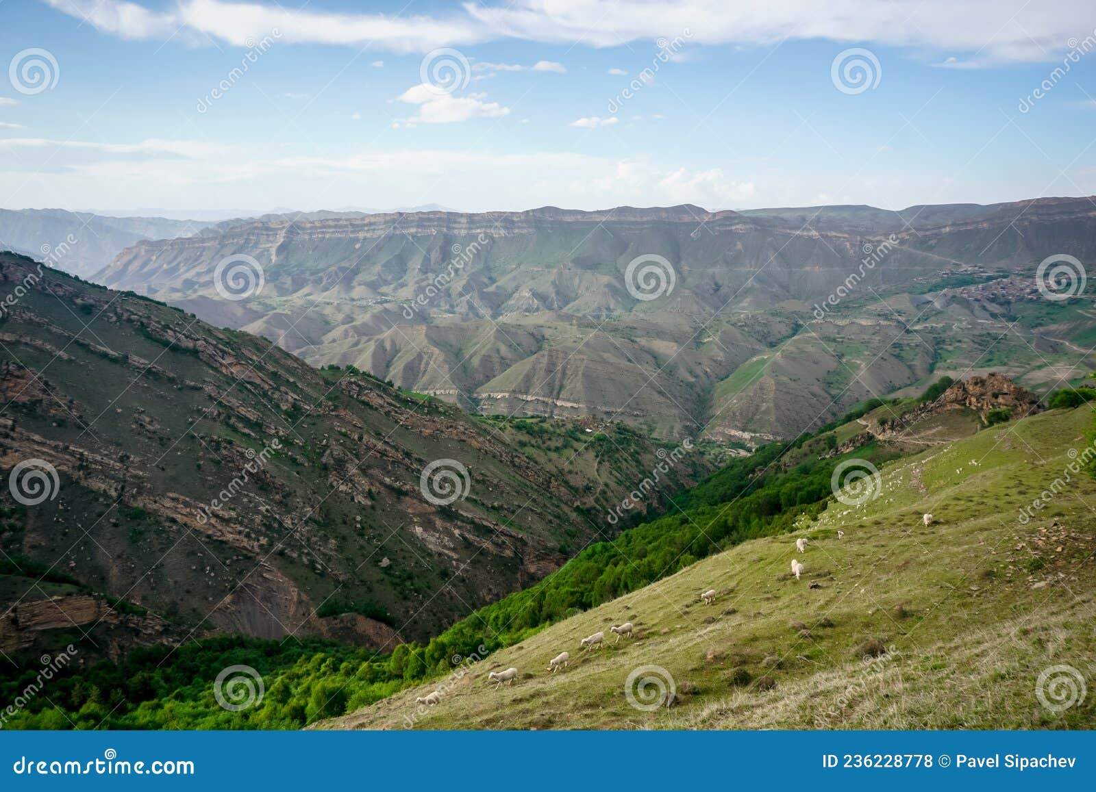 Beautiful Mountain Landscape at Sunset in Dagestan Stock Photo - Image ...