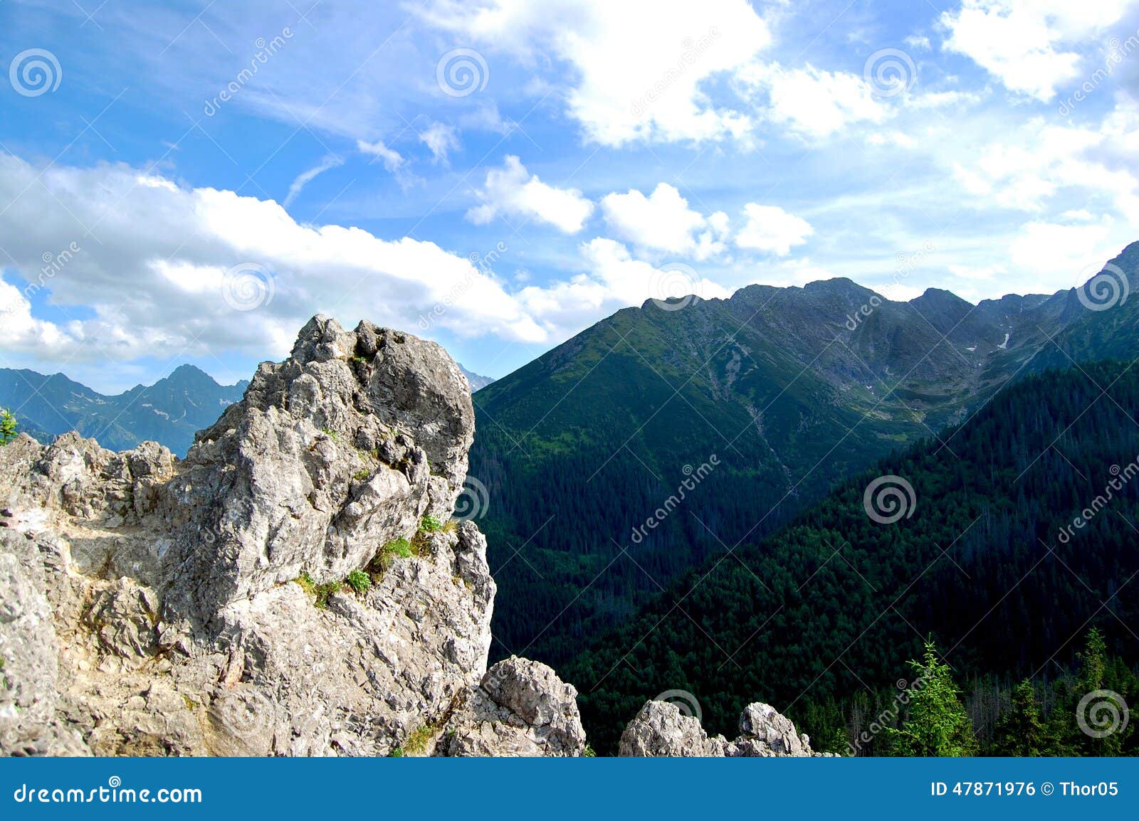 Beautiful Mountain Landscape with Views of the Deep Valley Stock Photo ...
