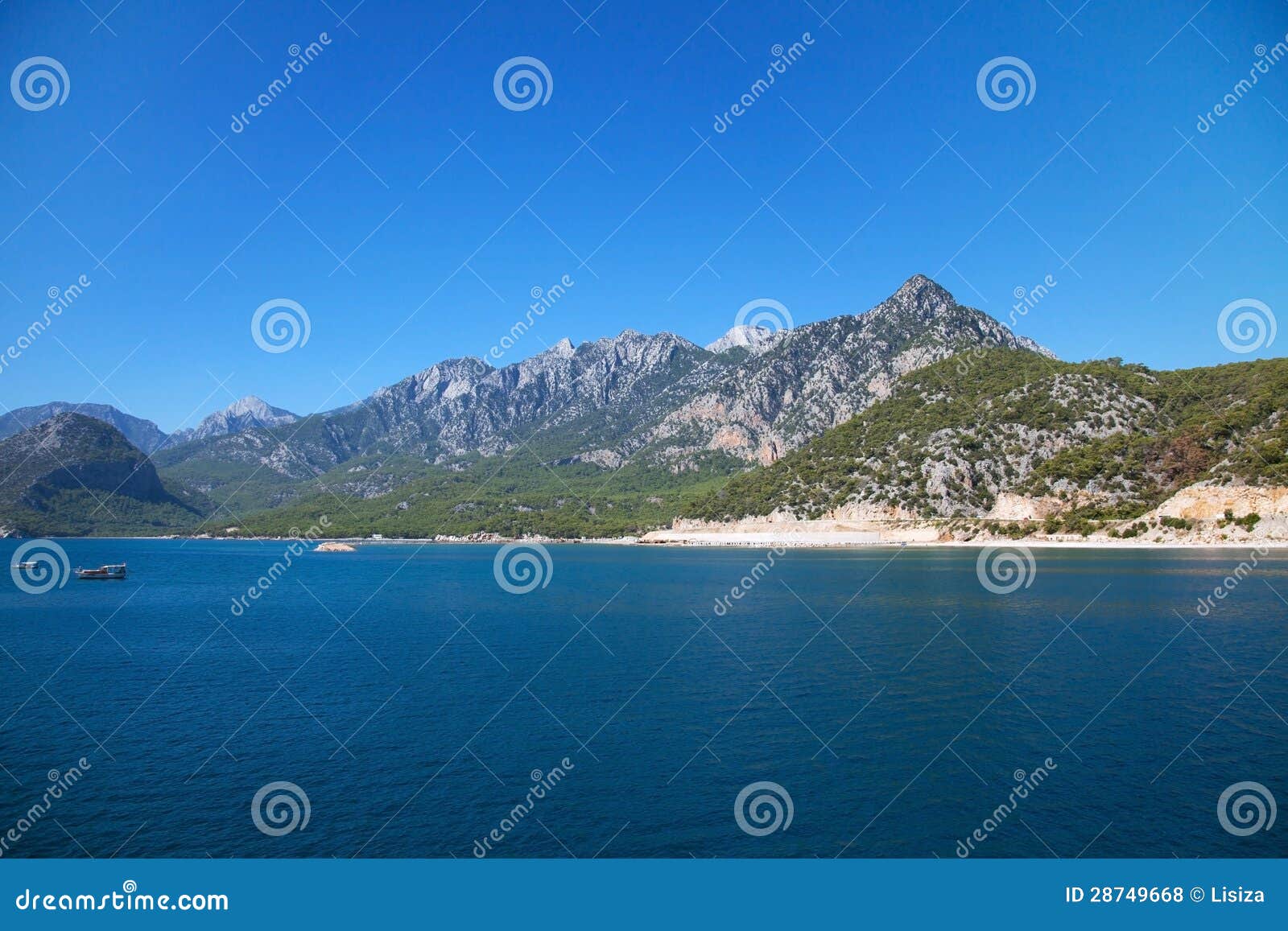 Beautiful Mountain Near Sea Stock Photo - Image of sight, summer: 28749668