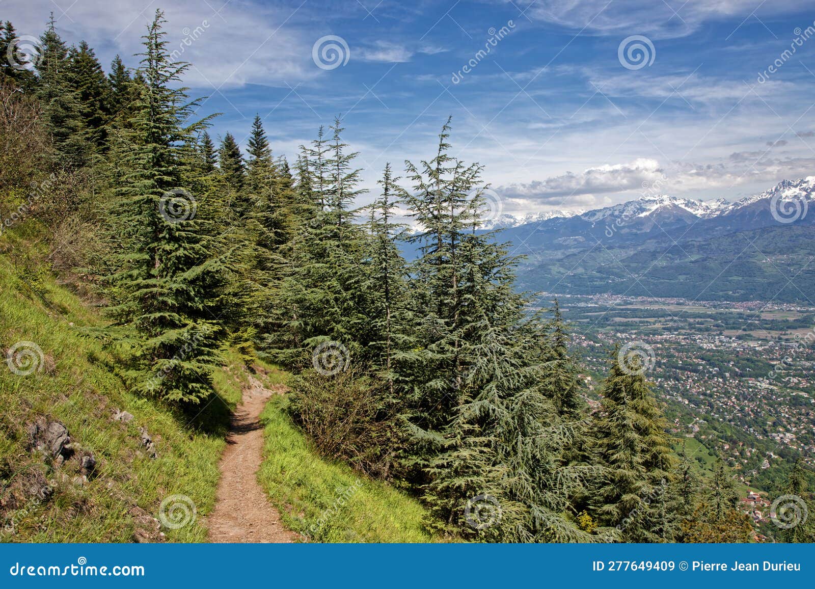 Beautiful Mountain Path Over Gresivaudan Valley Stock Image - Image of ...
