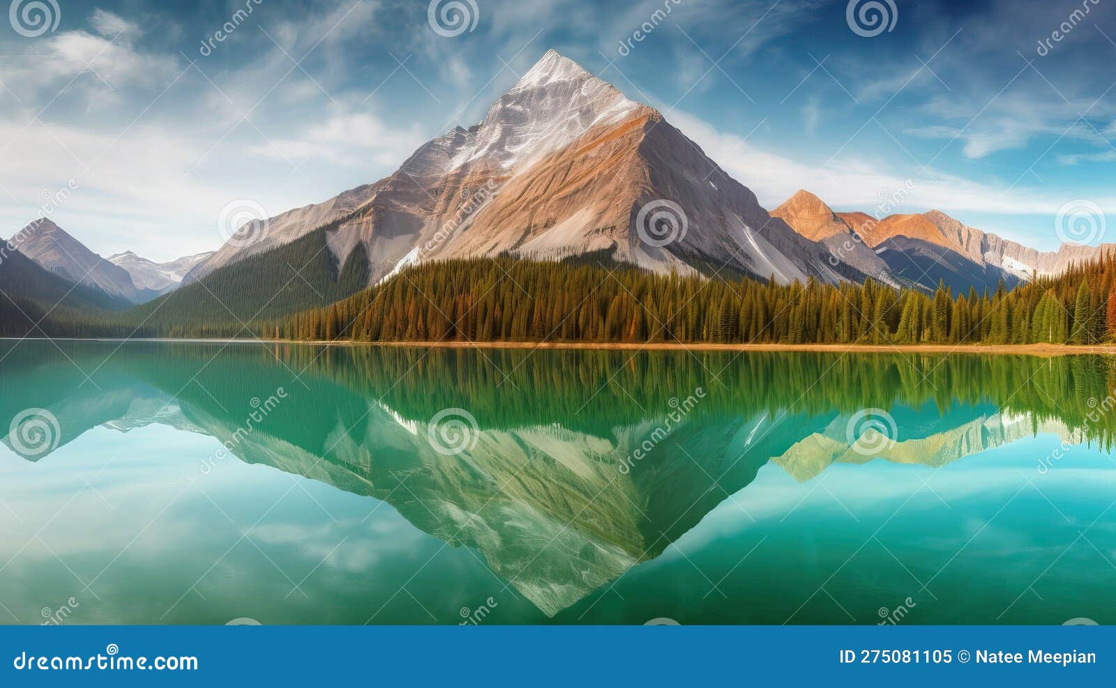 Beautiful Mountain Reflection on the Water. Generative AI Stock ...