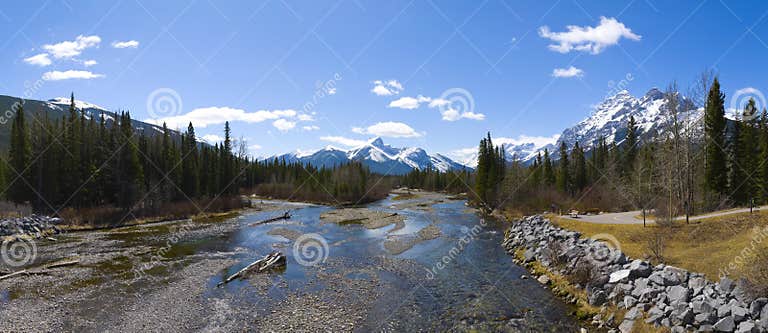 Beautiful Mountain River Scene Stock Photo - Image of park, lakeshore ...
