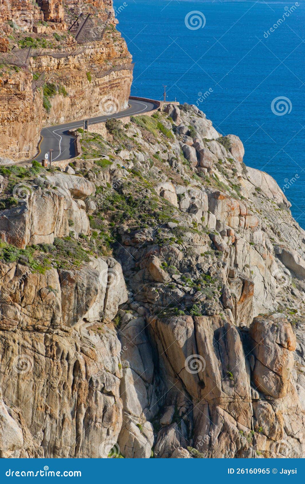 Beautiful Mountain Road, Cliffs and Ocean Stock Image - Image of cliff ...