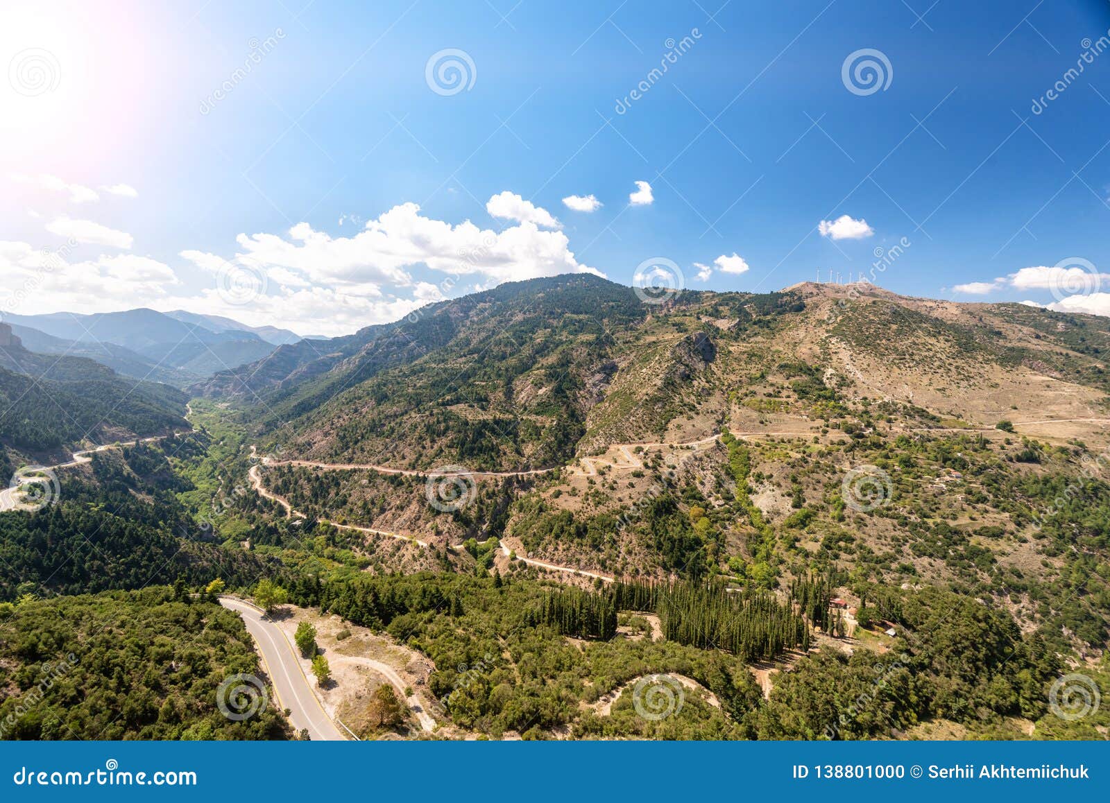 Beautiful Mountain Scenery of Greece. Peloponnese Stock Photo - Image ...