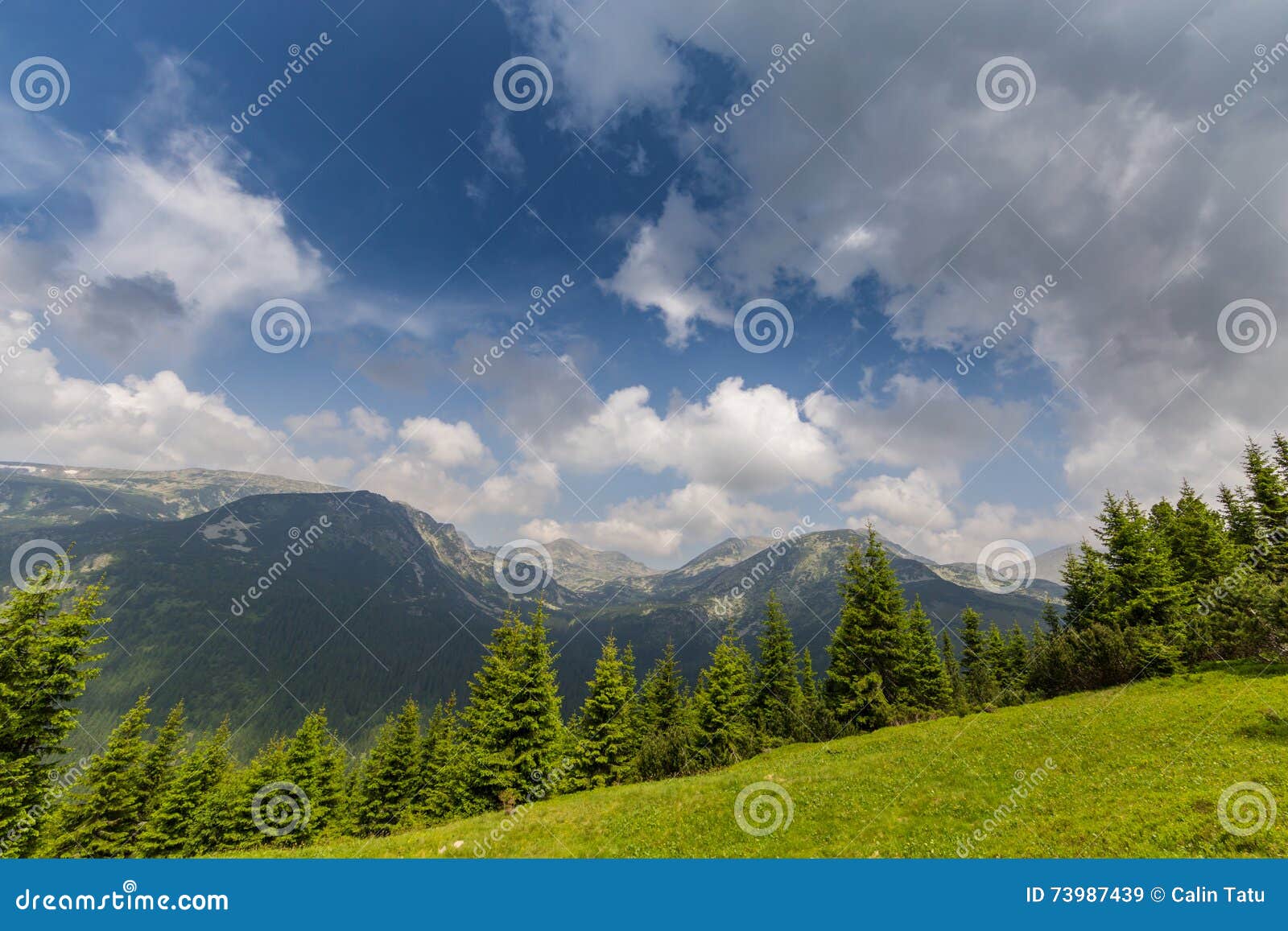Beautiful Mountain Scenery in the Transylvanian Alps Stock Image ...