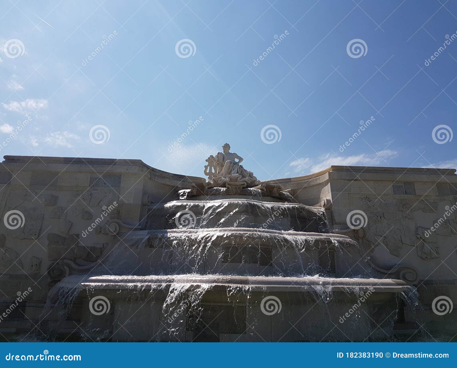 A Beautiful Mountain with a Statue Stock Photo - Image of stone ...