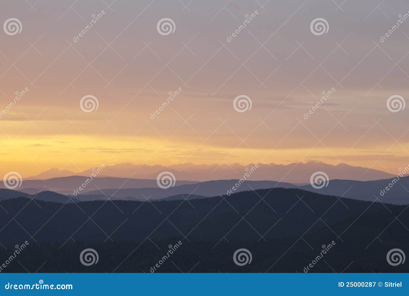 Beautiful Mountain Sunrise Panorama Stock Image - Image of panorama ...
