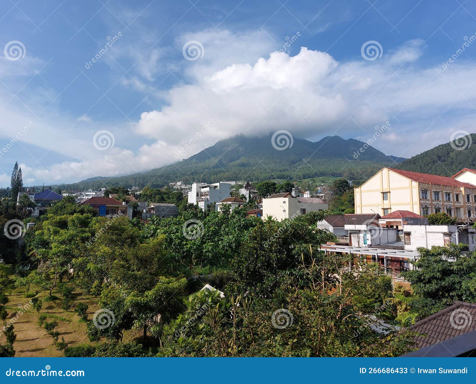 Beautiful Mountain View of Batu City Editorial Stock Photo - Image of ...