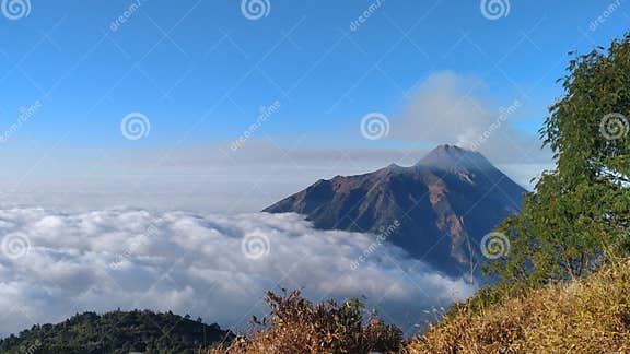 Beautiful Mountain View Merapi Stock Photo - Image of view, mountain ...