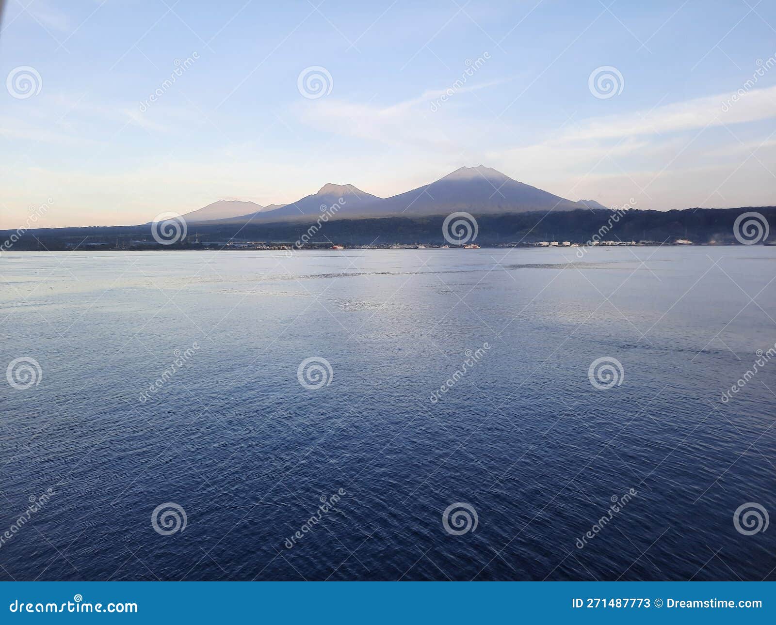 Beautiful Mountain View from the Ocean Bay Stock Image - Image of view ...