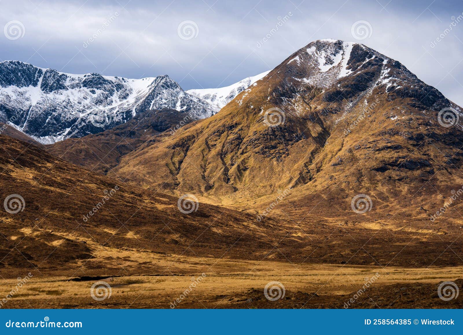 Mountain View of the Scottish Highlands Stock Image - Image of blue ...