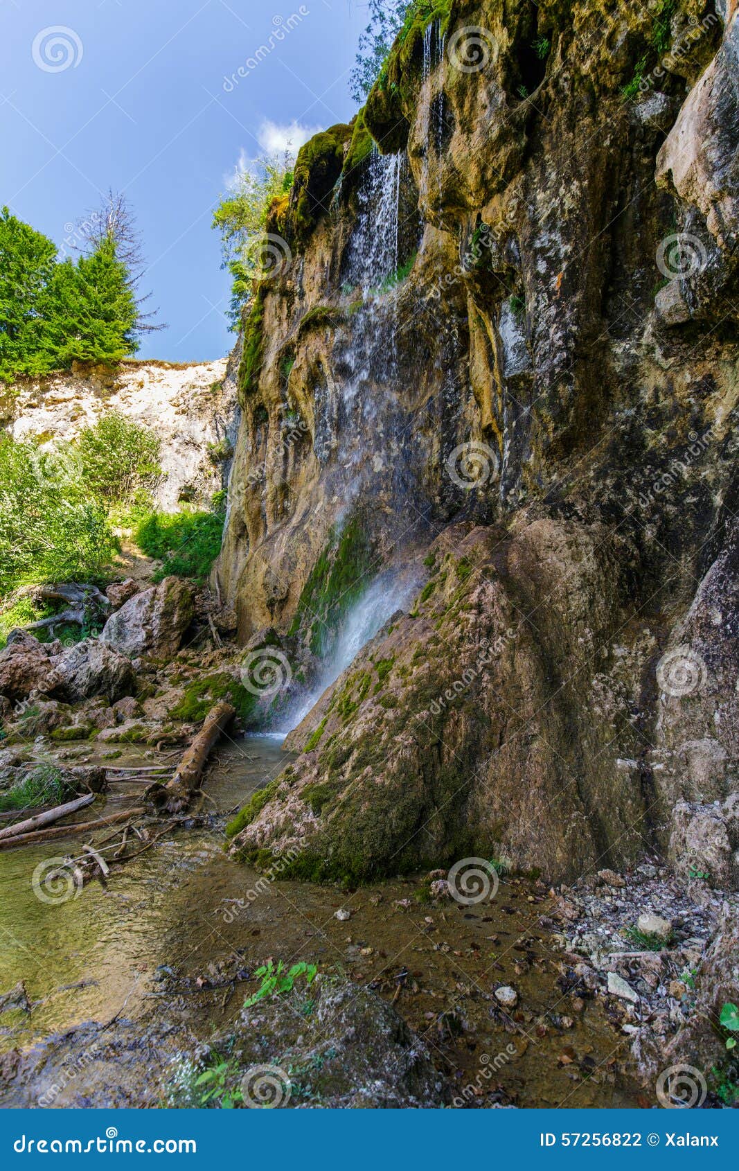 Beautiful Mountain Waterfall Stock Photo - Image of river, rocks: 57256822
