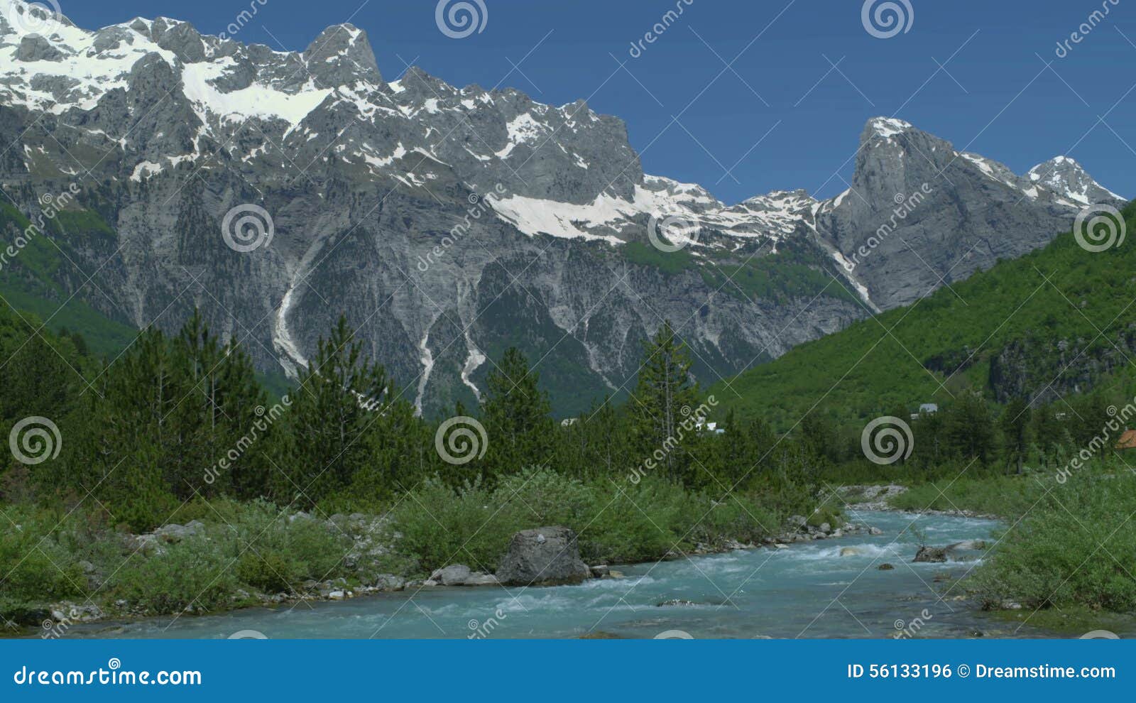 Beautiful Mountains with Flowing River Stock Footage - Video of grassy ...