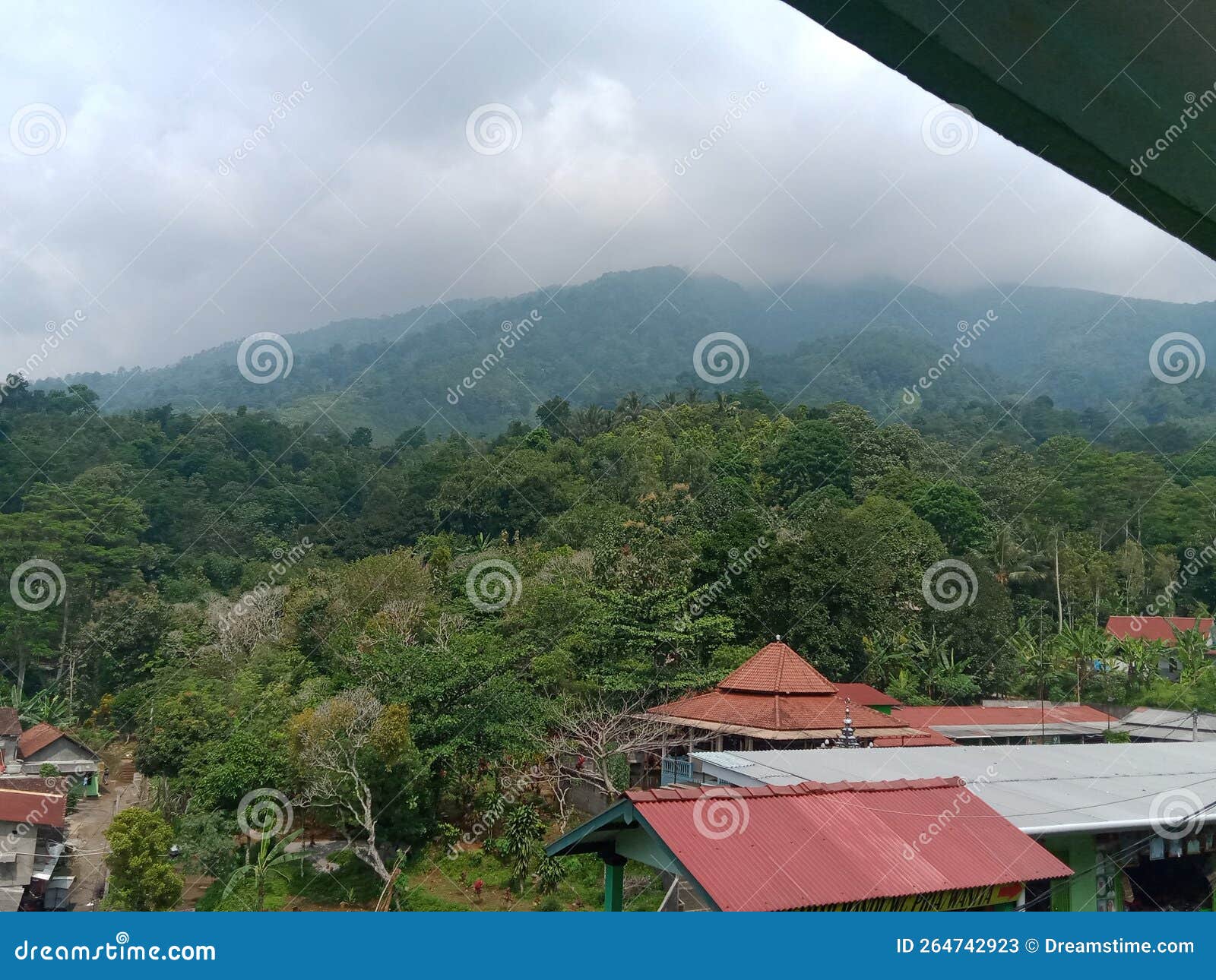Beautiful Mountains and Hills with Villages Below Stock Image - Image ...