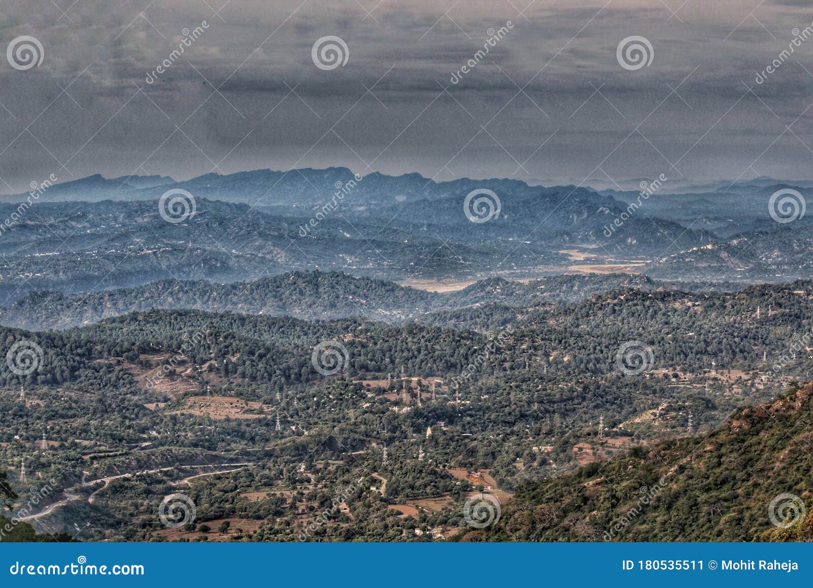Beautiful Mountains Range View in the Evening at Katra,India Stock ...