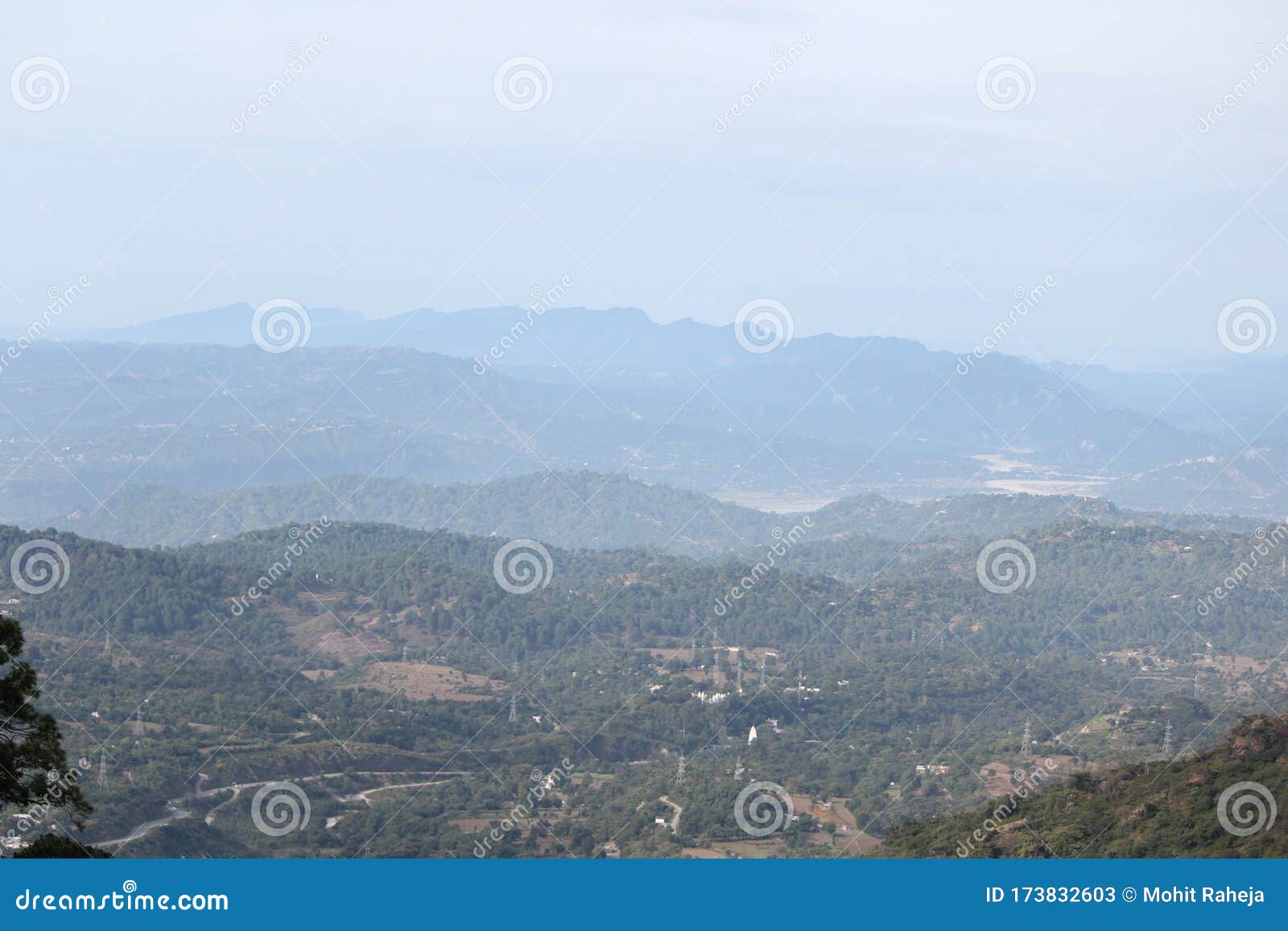 Beautiful Mountains Range View in the Evening at Katra,India Stock ...