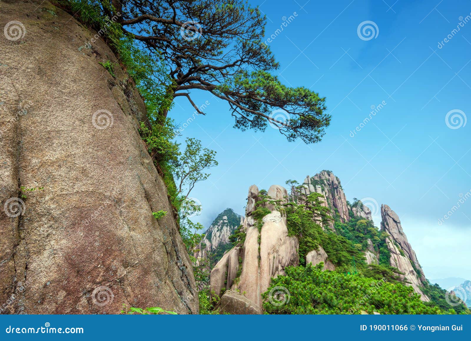 Beautiful Mountains on the Sky Background, Jiangxi, China Stock Photo ...