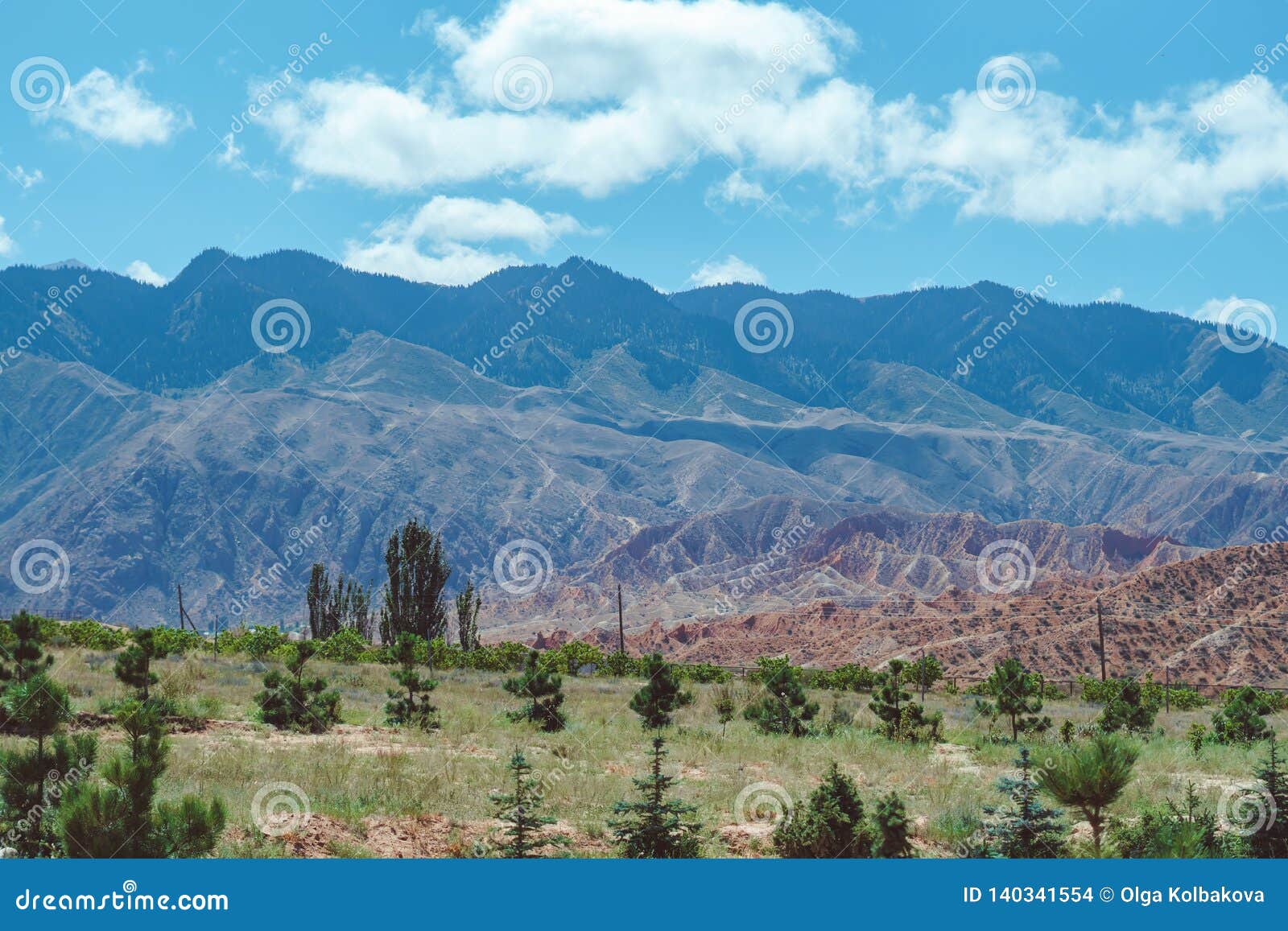 Beautiful Mountainscape Scenery Blue Sky Stock Photo - Image of morning ...