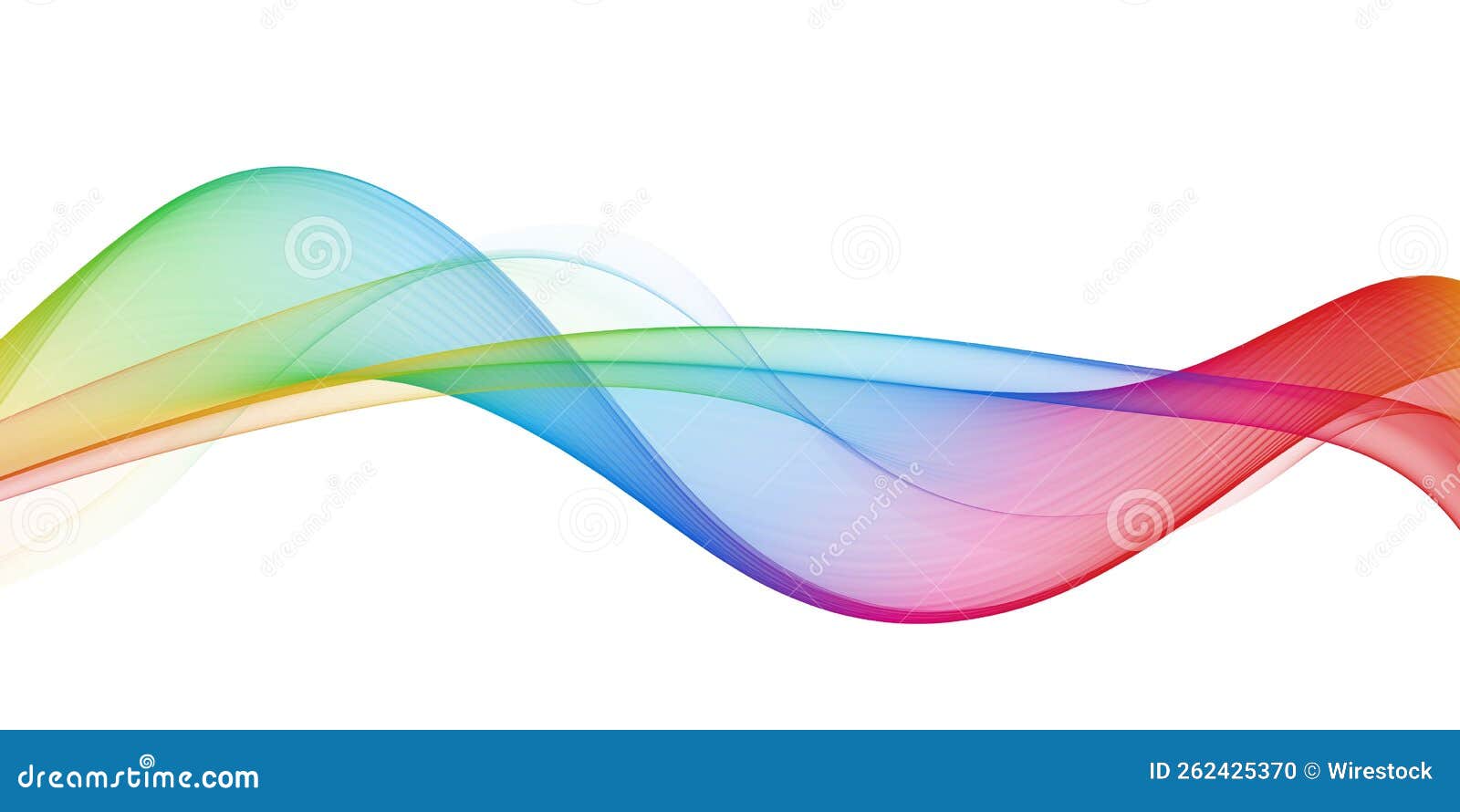 Multi Color Light Abstract Waves Design Stock Illustration ...