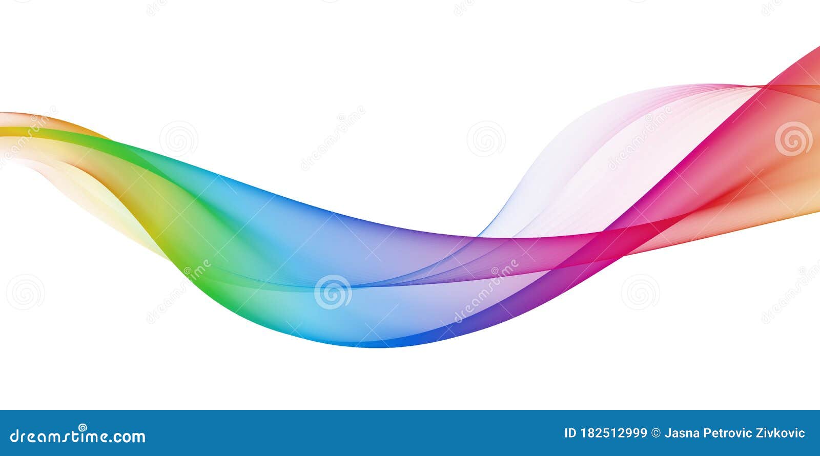 Multi Color Light Abstract Waves Design Stock Illustration ...