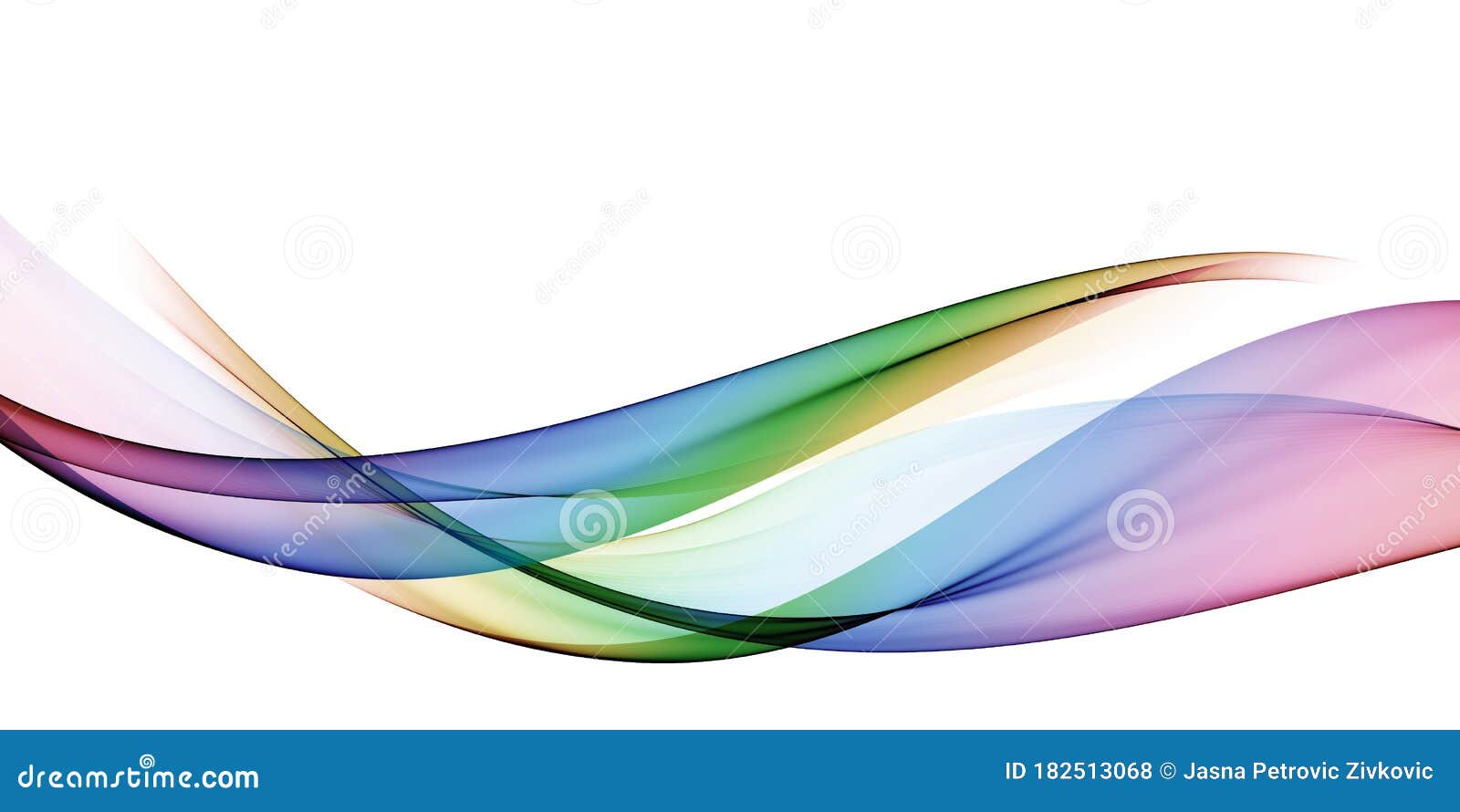 Multi Color Light Abstract Waves Design Stock Illustration ...