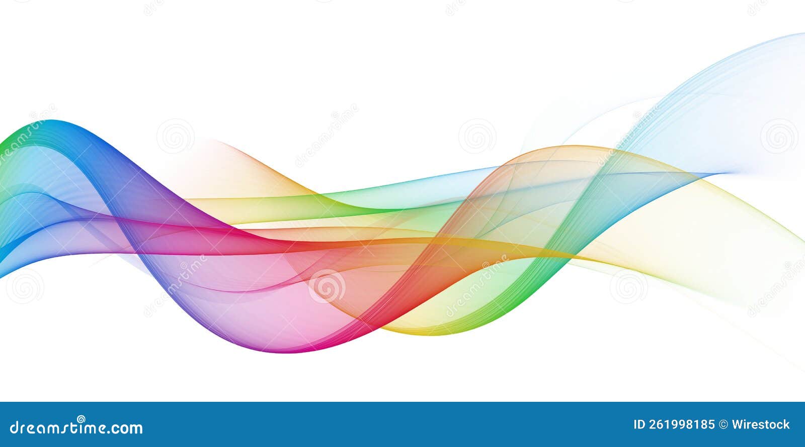Multi Color Light Abstract Waves Design Stock Illustration ...