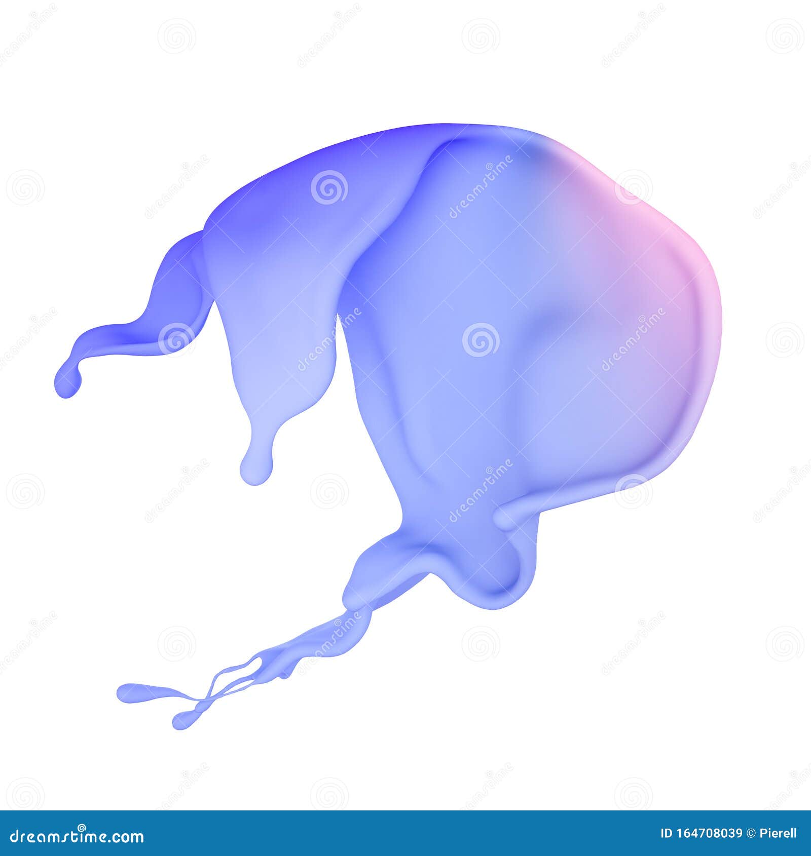 Beautiful Multi-color Splash of Liquid or Paint. 3D Illustration, 3D ...