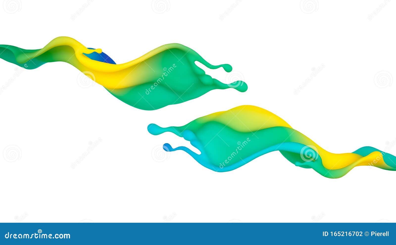 Beautiful Multi-color Splash of Liquid or Paint. 3D Illustration, 3D ...