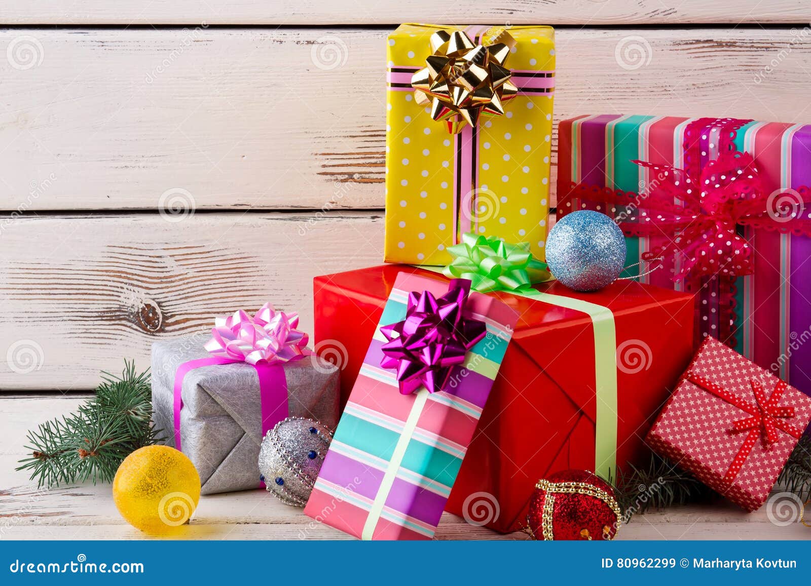 Beautiful Multi-colored Boxes with Gifts. Stock Image - Image of ...