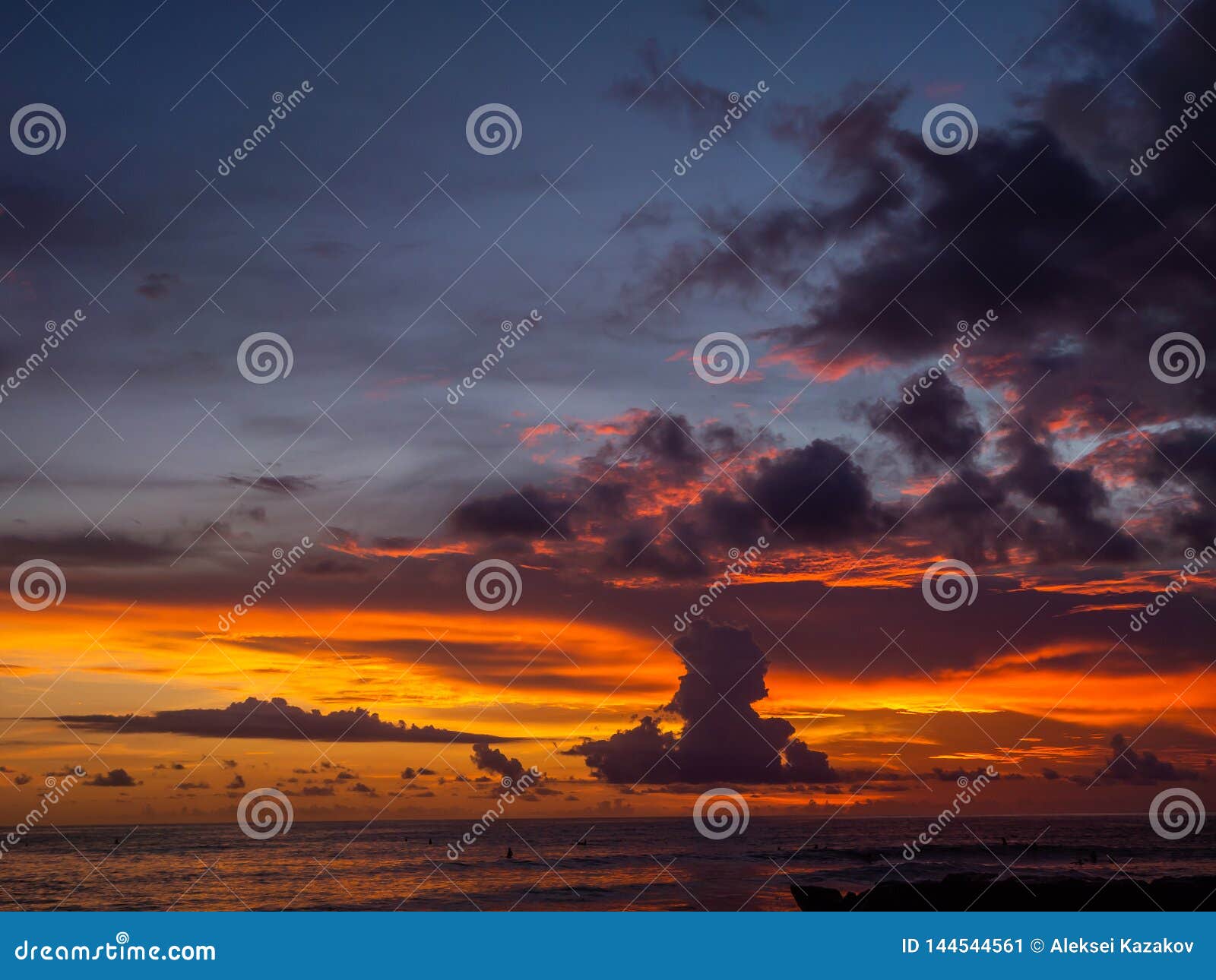 Beautiful, Multi-colored Clouds at Sunset Stock Image - Image of dusk ...