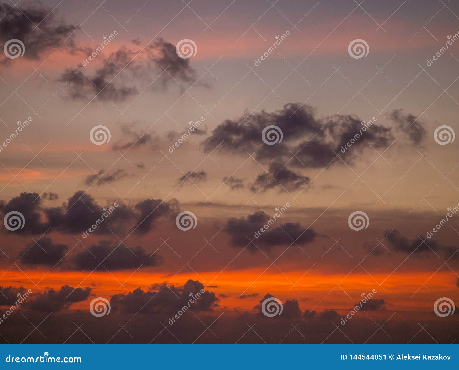 Beautiful, Multi-colored Clouds at Sunset Stock Image - Image of ...