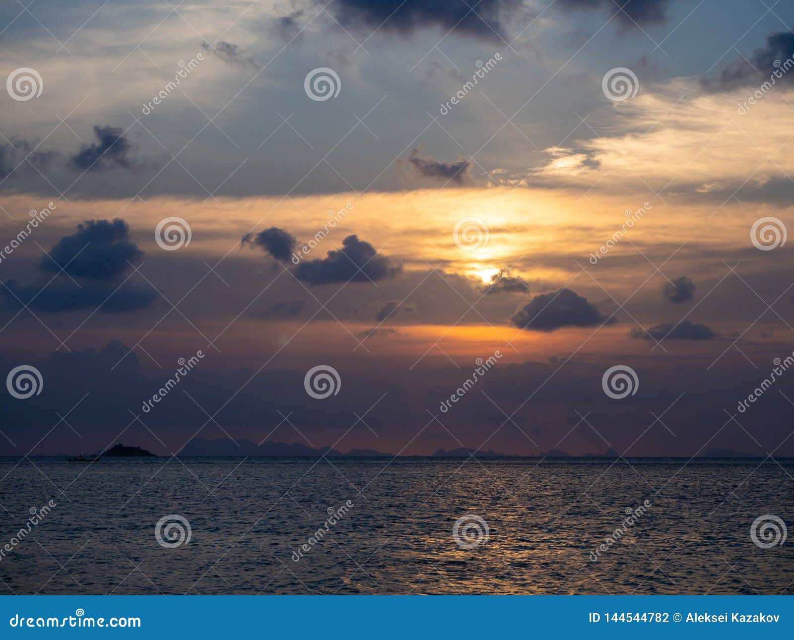 Beautiful, Multi-colored Clouds at Sunset Stock Photo - Image of ...