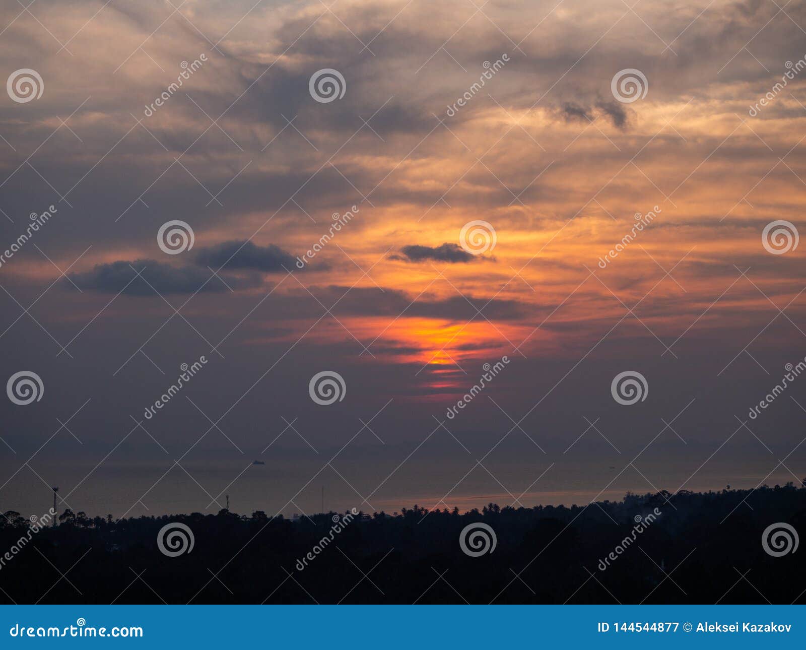 Beautiful, Multi-colored Clouds at Sunset Stock Image - Image of ...