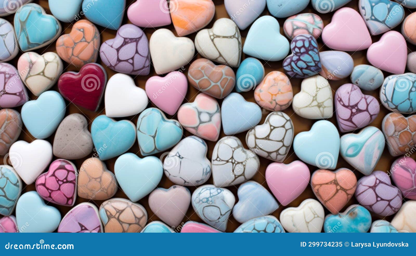 Beautiful Multi-colored Hearts with Stones Stock Image - Image of ...