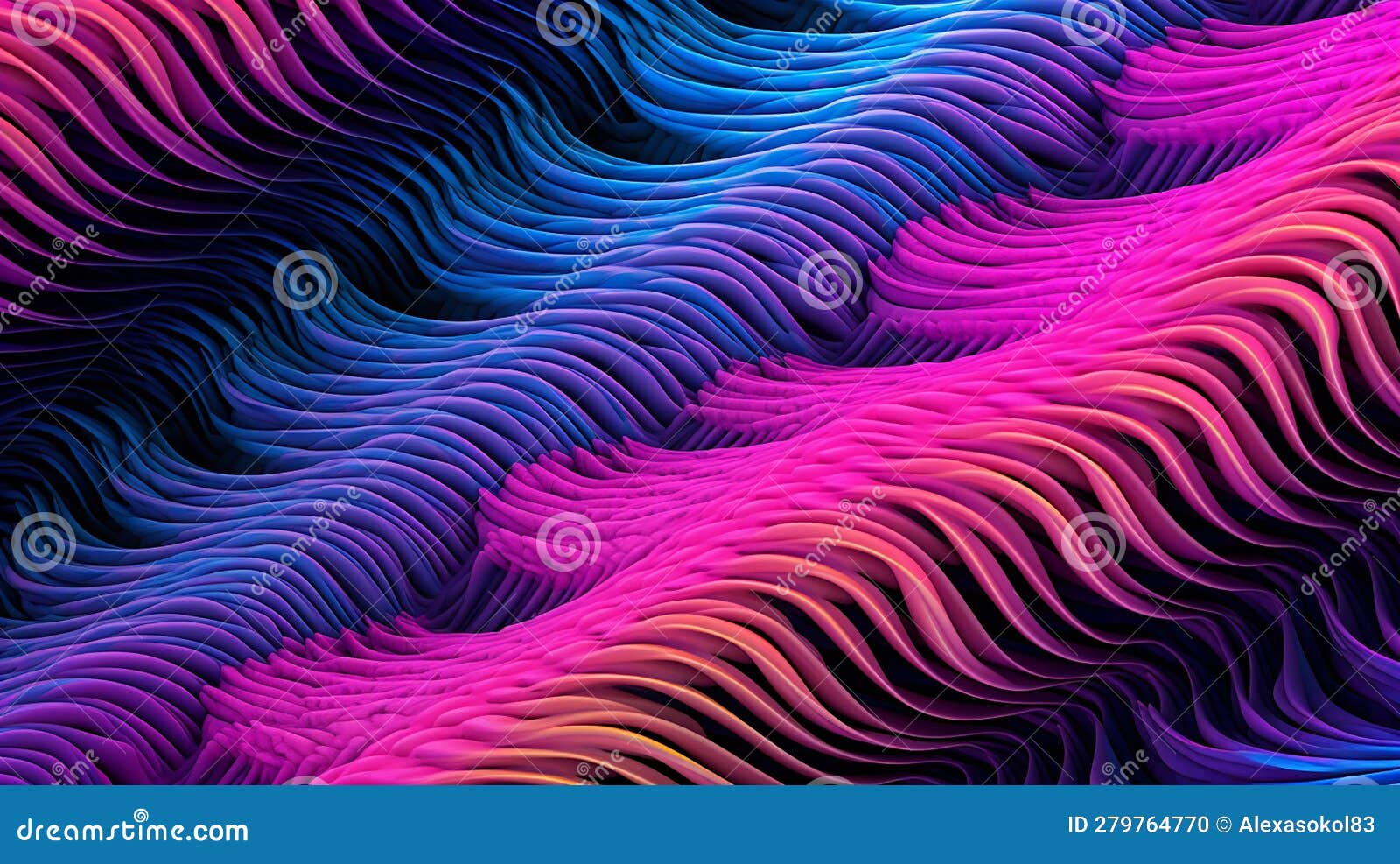 Beautiful Multi-colored Moire Patterned Florescent Stock Illustration ...