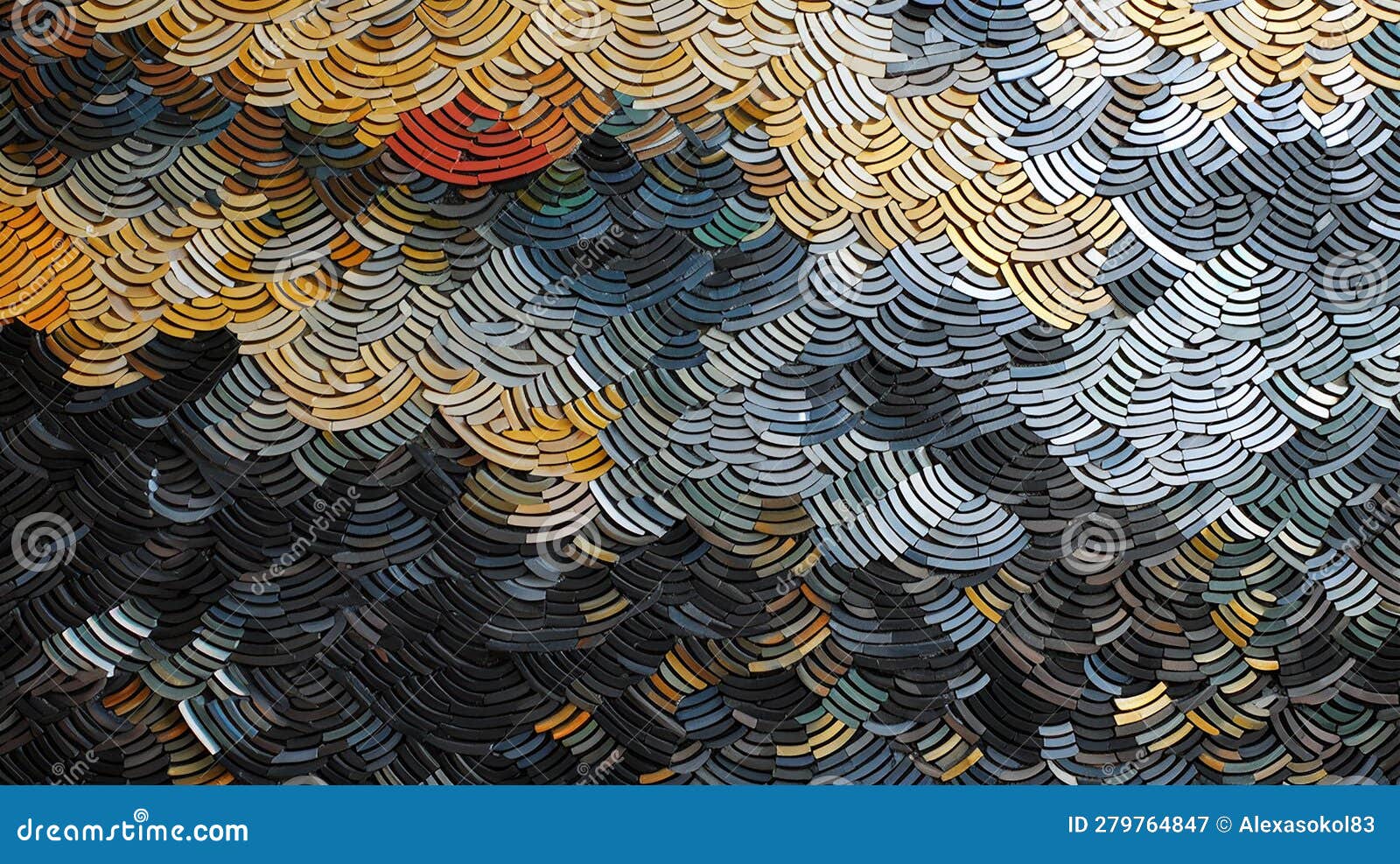 Beautiful Multi-colored Mosaic with Moire Pattern Stock Illustration ...