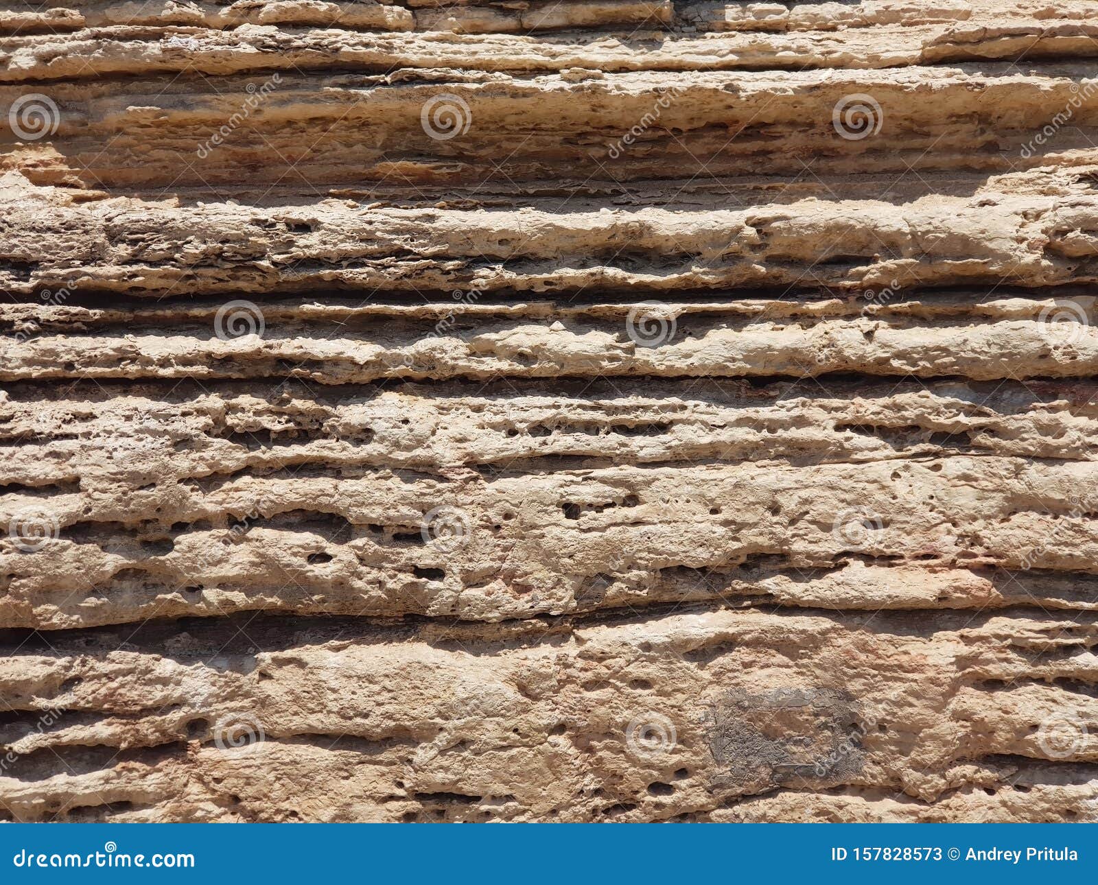 Beautiful Multi-colored Rock Pattern. Wavy Asymmetrical Layers of ...