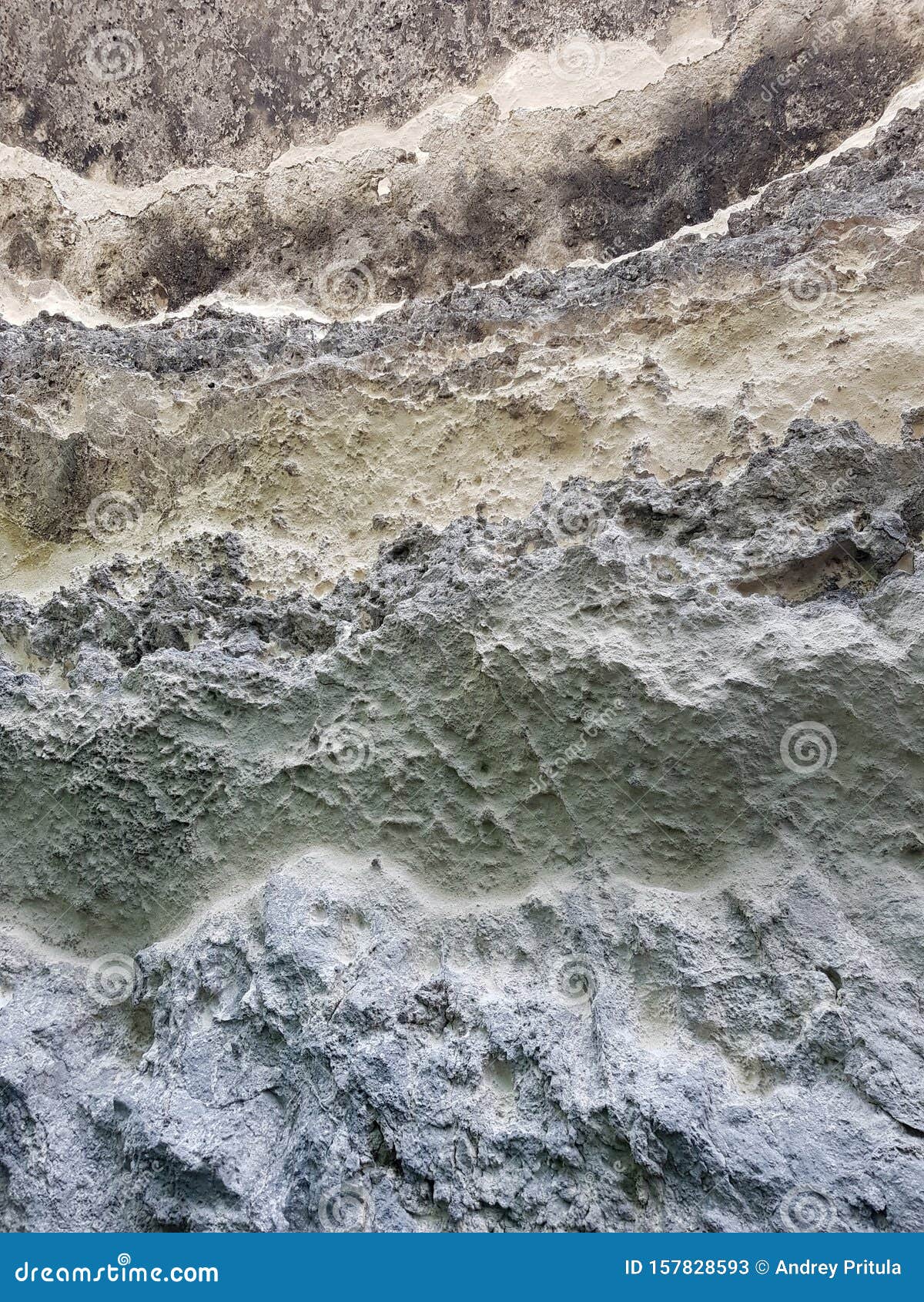 Beautiful Multi-colored Rock Pattern. Wavy Asymmetrical Layers of ...